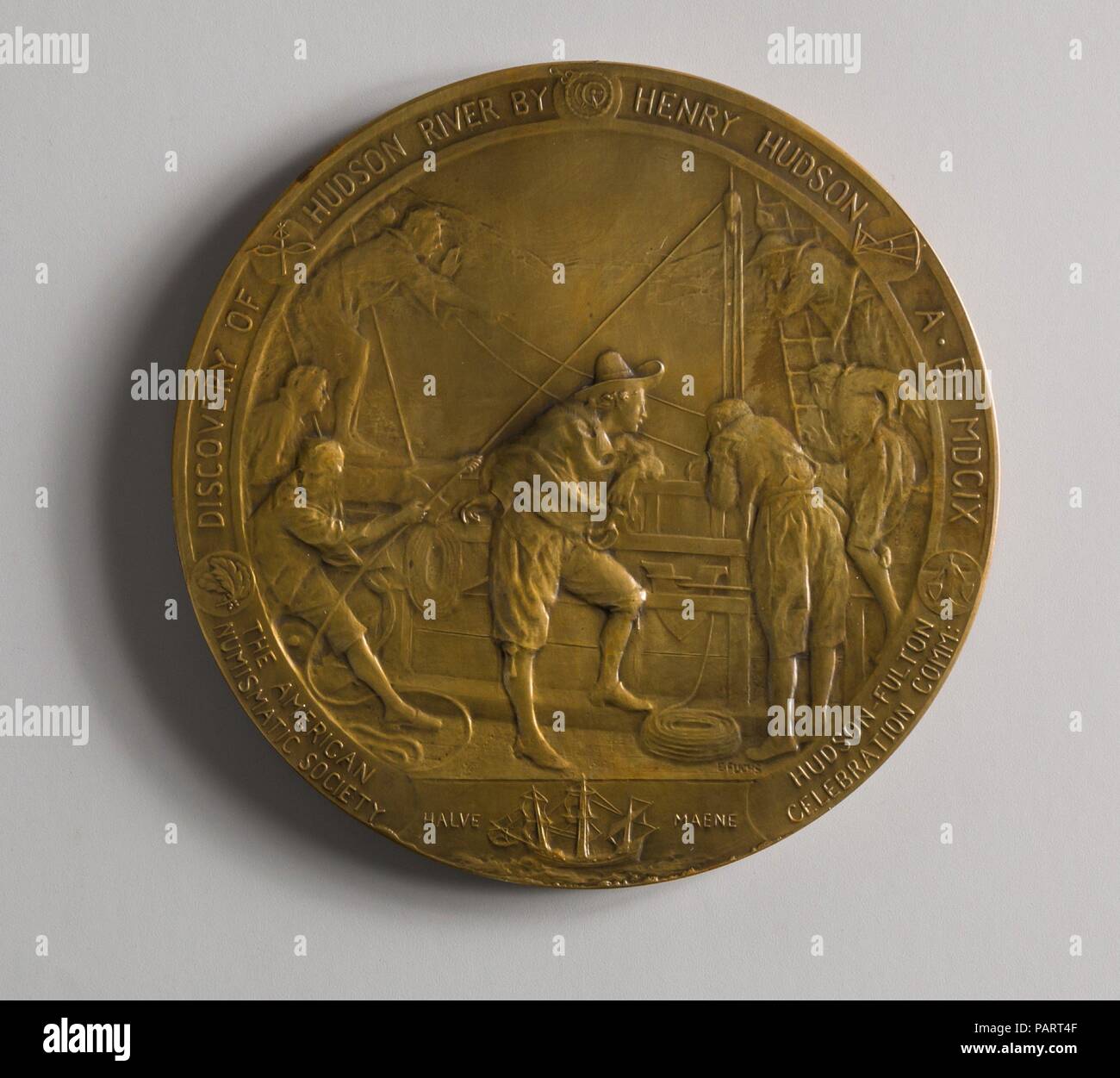 Official Commemorative Medal, The Hudson-Fulton Celebration, New York ...