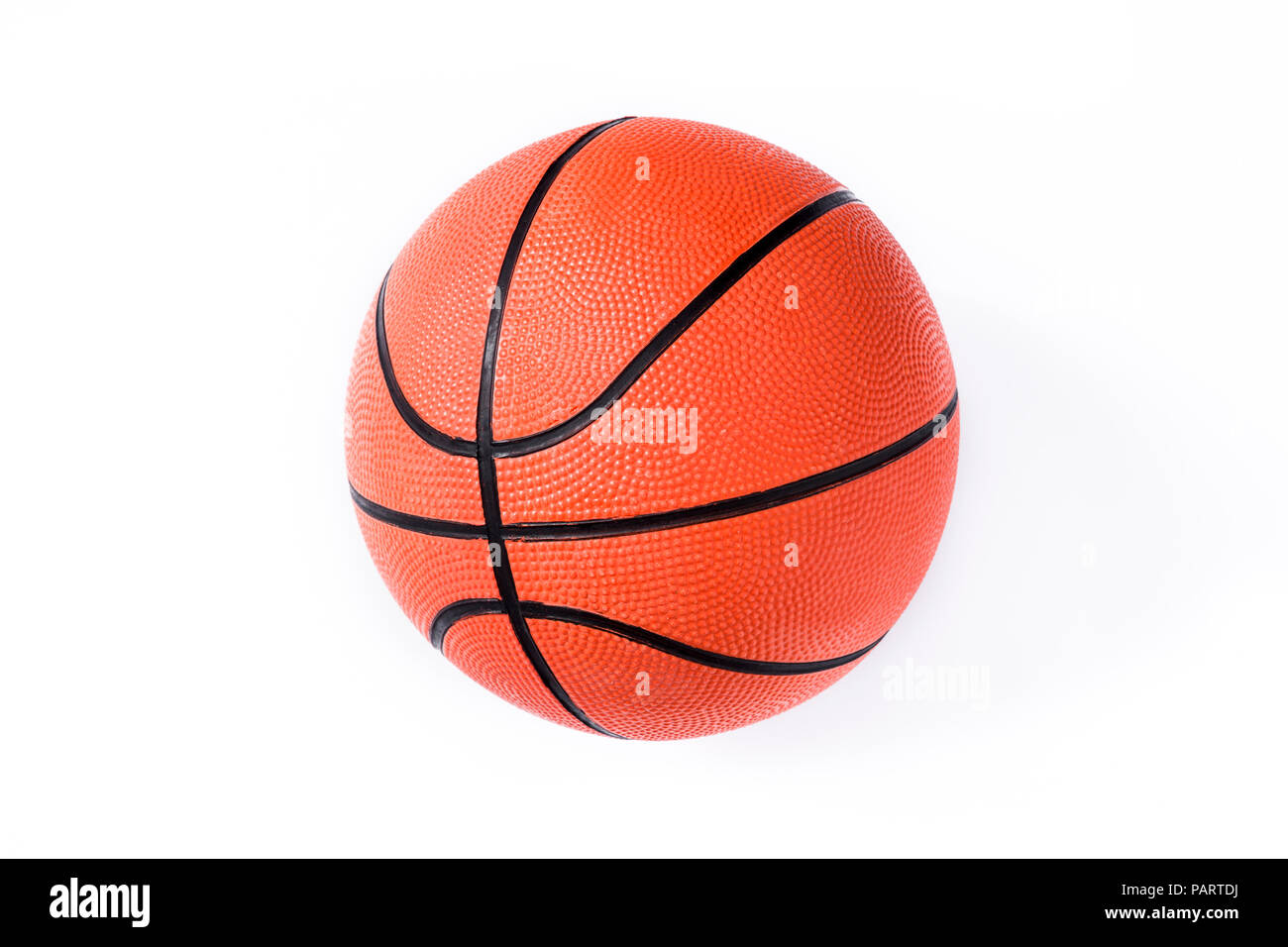 Basketball isolated on white background. Top view Stock Photo - Alamy