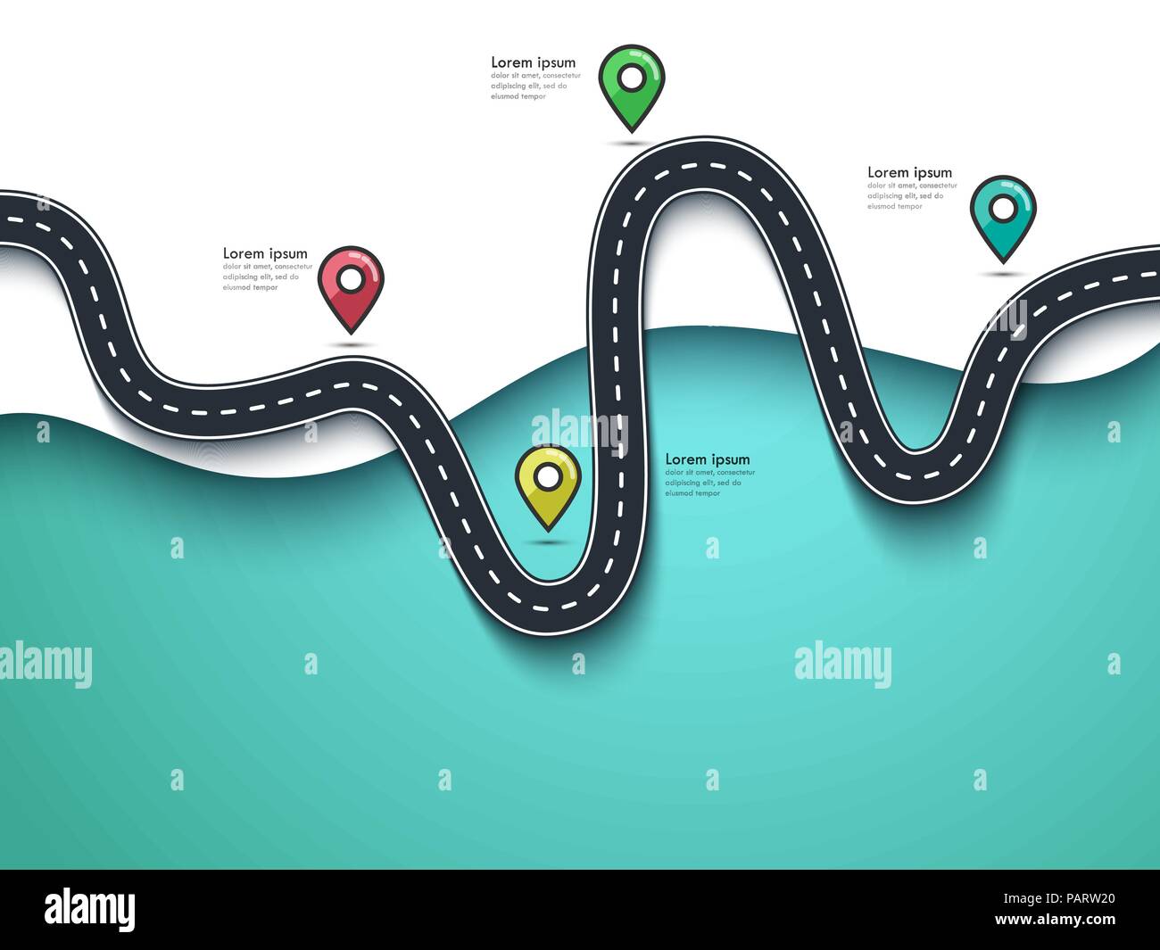 Road Trip and Journey Route. Business and Journey Infographic Flat ...