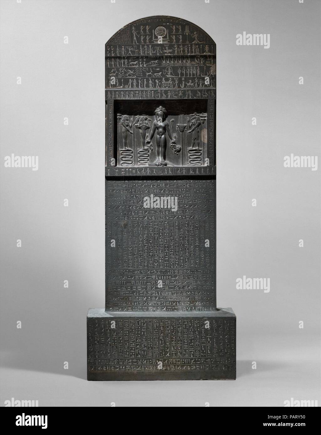 Magical Stela (Cippus of Horus). Dimensions: Overall H. 83.5 cm (32 7/8 ...