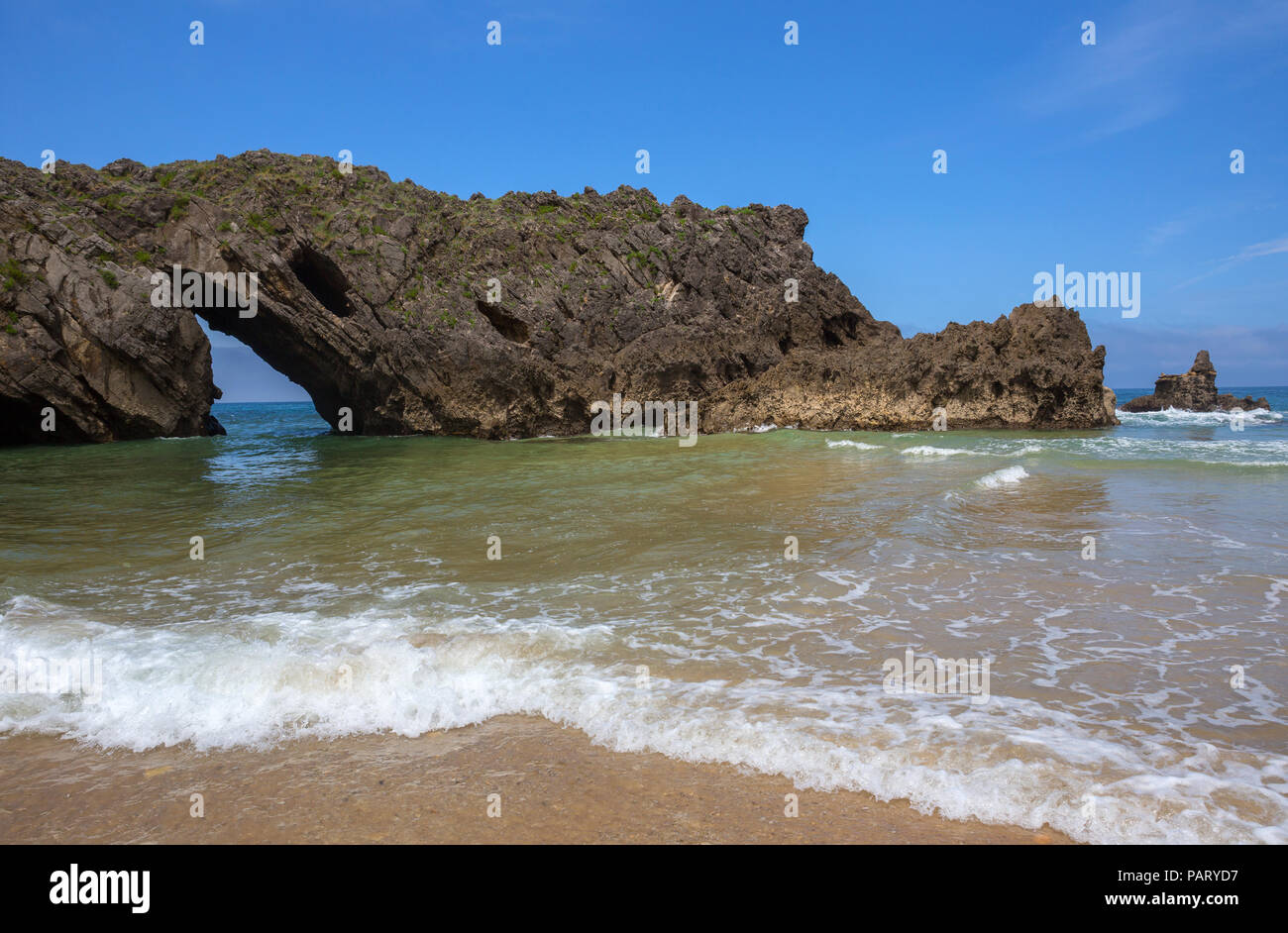 the beach of San Antolin, Llanes, Asturias, Spain Stock Photo - Alamy