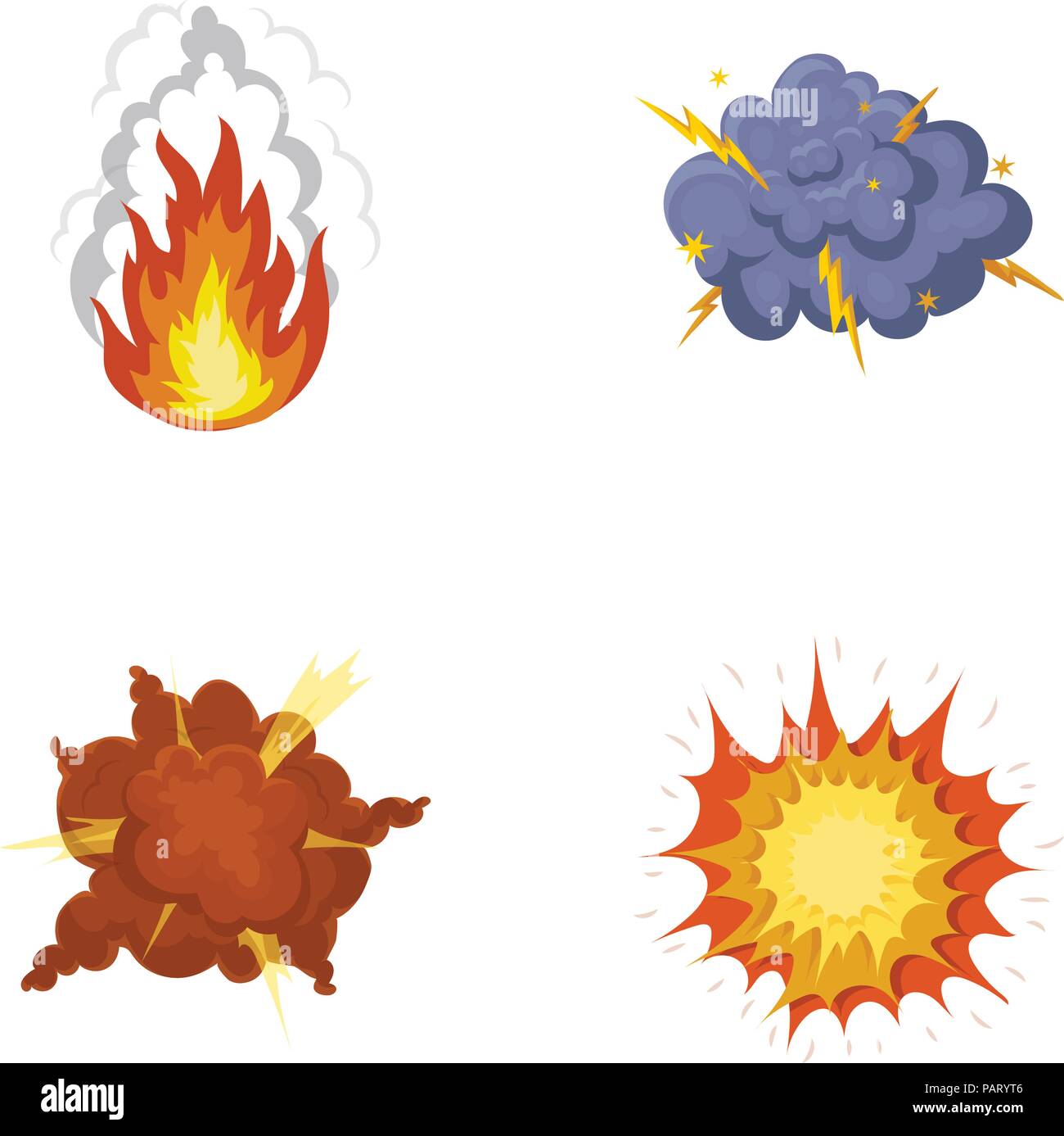 Flame, sparks, hydrogen fragments, atomic or gas explosion ...