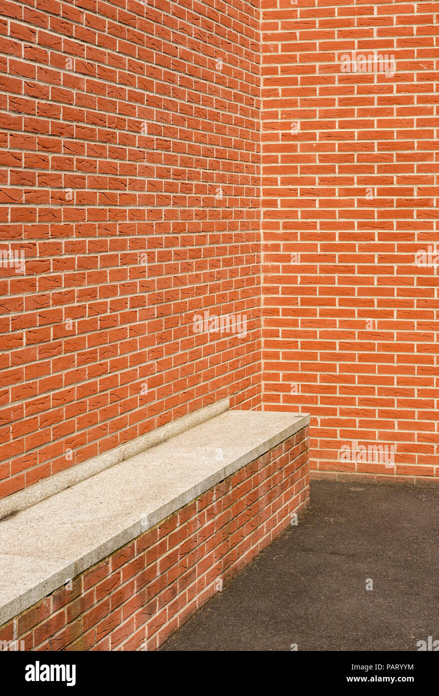Architectural detail of red-brick chamber at Alvaro Siza Promenade ...