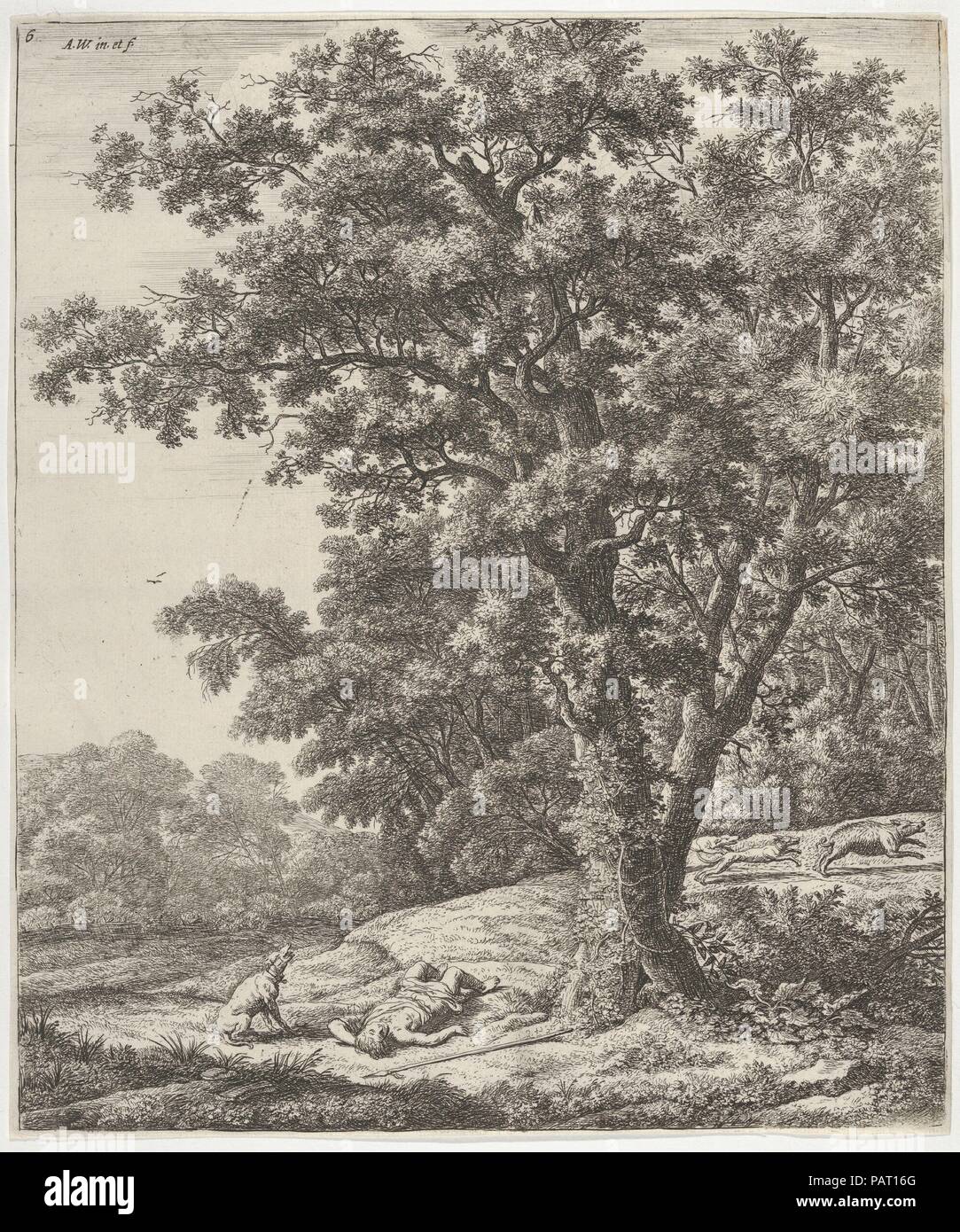 Landscape with the Death of Adonis, from the Series of Six Mythological ...