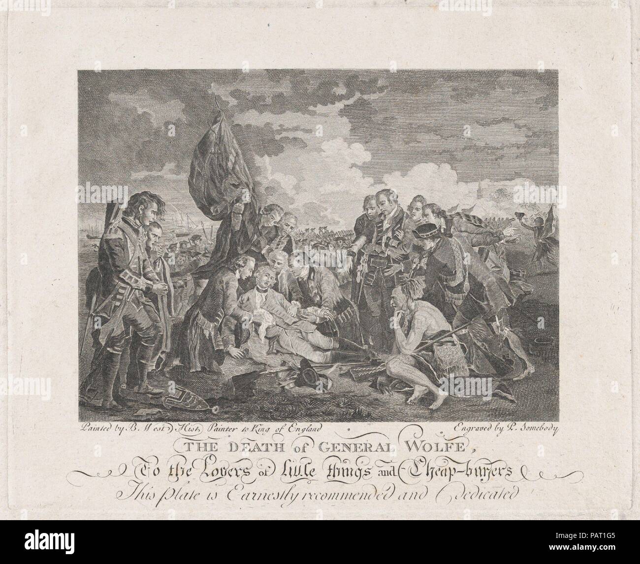 The Death of General Wolfe (September 13, 1759). Artist: P. Somebody ...