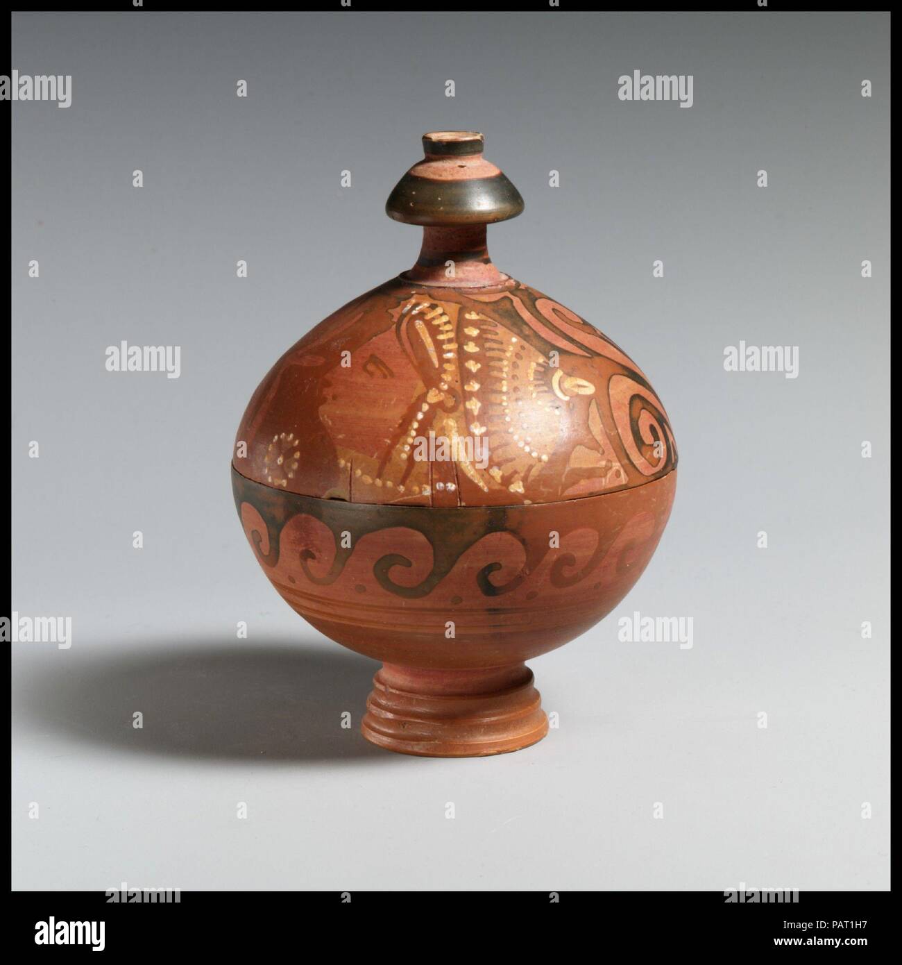 Pyxis. Culture: Greek, South Italian, Apulian. Dimensions: H. 11.99 cm ...