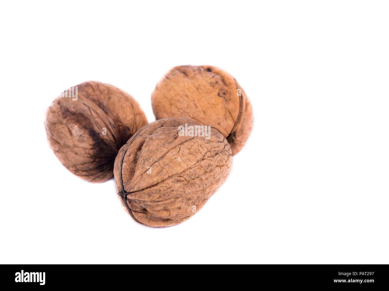 group of seasonal autumn nuts isolated on white background Stock Photo ...