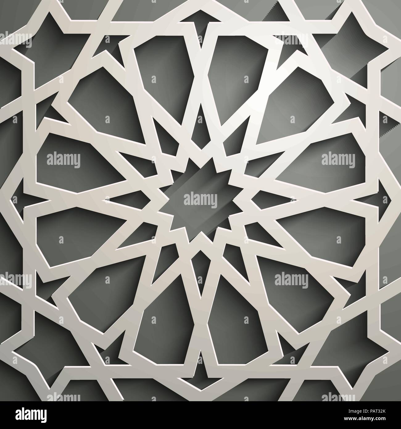 Islamic ornament vector , persian motiff . 3d ramadan islamic round ...
