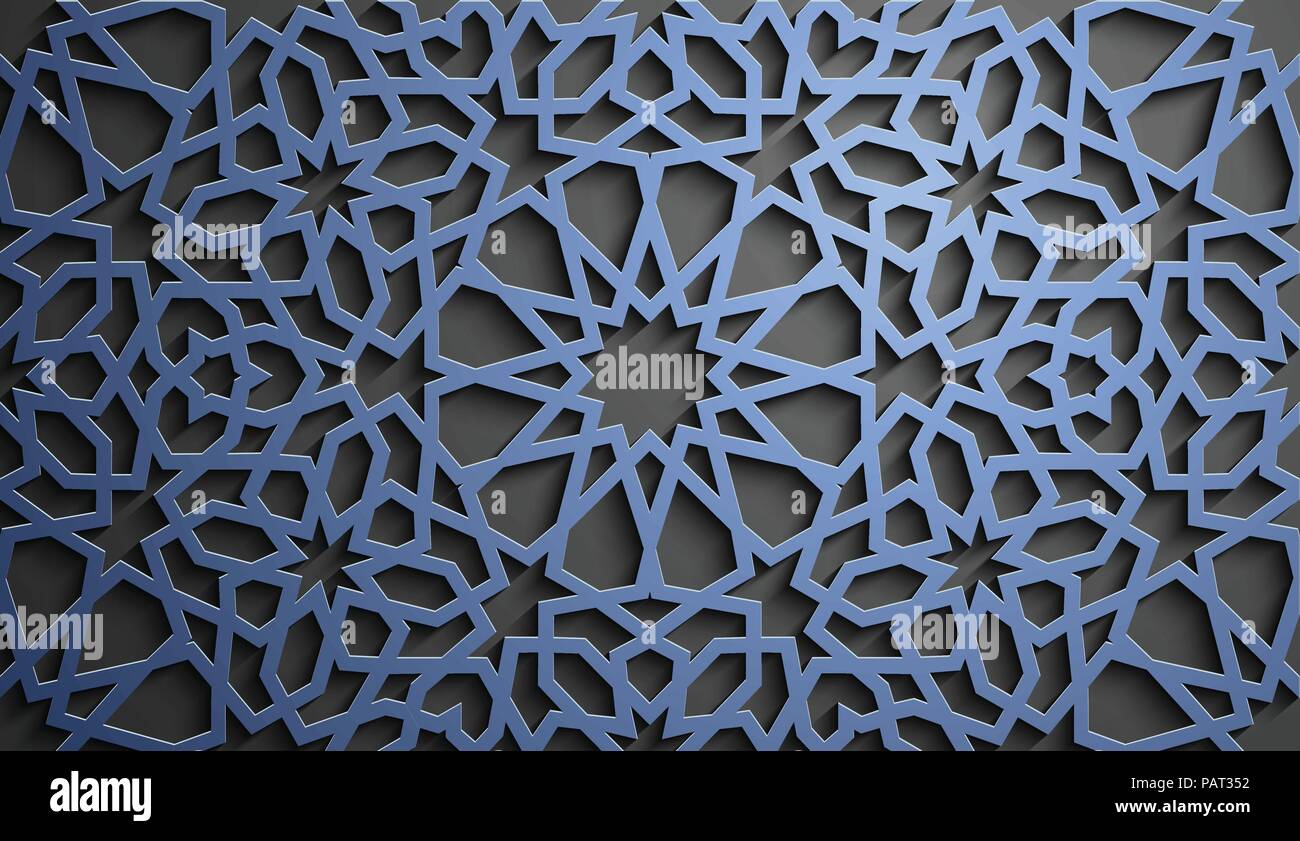 Islamic ornament vector , persian motiff . 3d ramadan islamic round ...