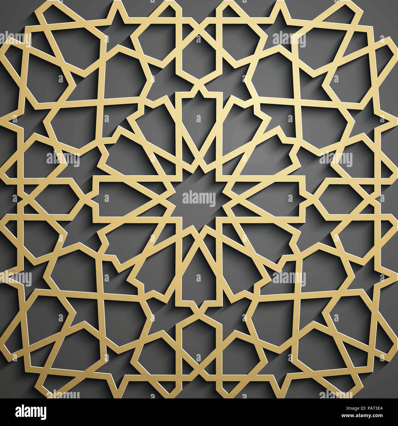 Islamic ornament vector , persian motiff . 3d ramadan islamic round ...