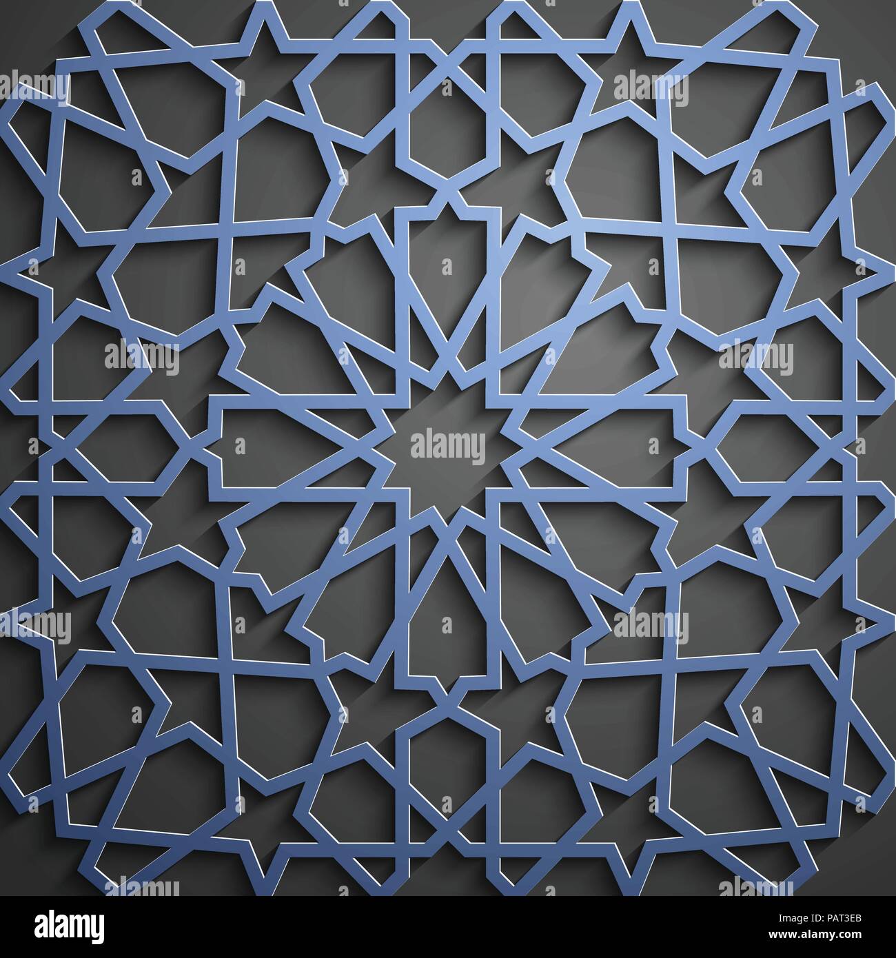 Islamic ornament vector , persian motiff . 3d ramadan islamic round ...