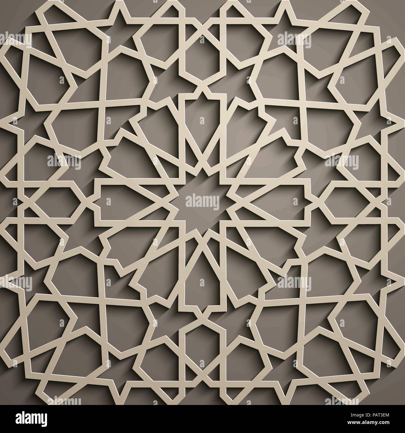 Brown background . Islamic ornament vector , persian motiff . 3d ...