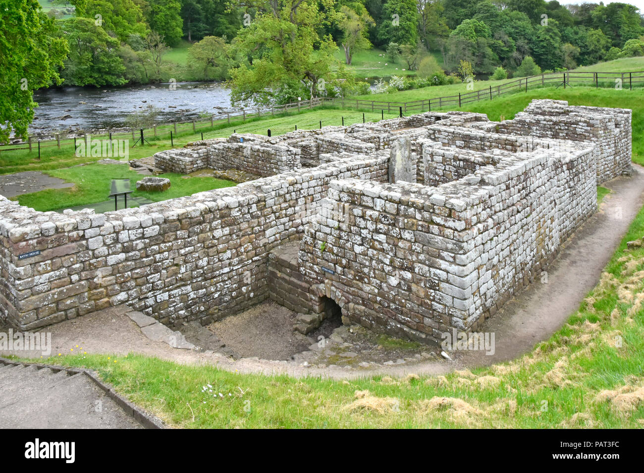 Historical Chesters Roman cavalry fort on Hadrians Wall Roman Bathhouse ...