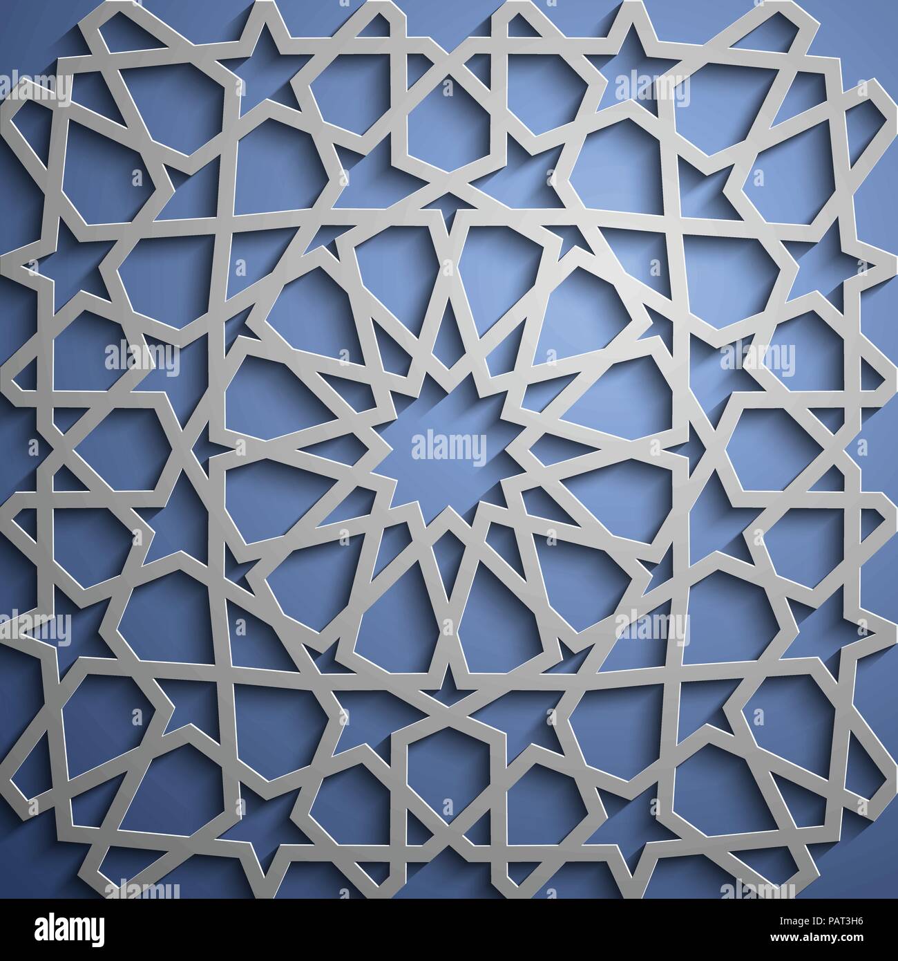 Islamic ornament vector , persian motiff . 3d ramadan islamic round ...