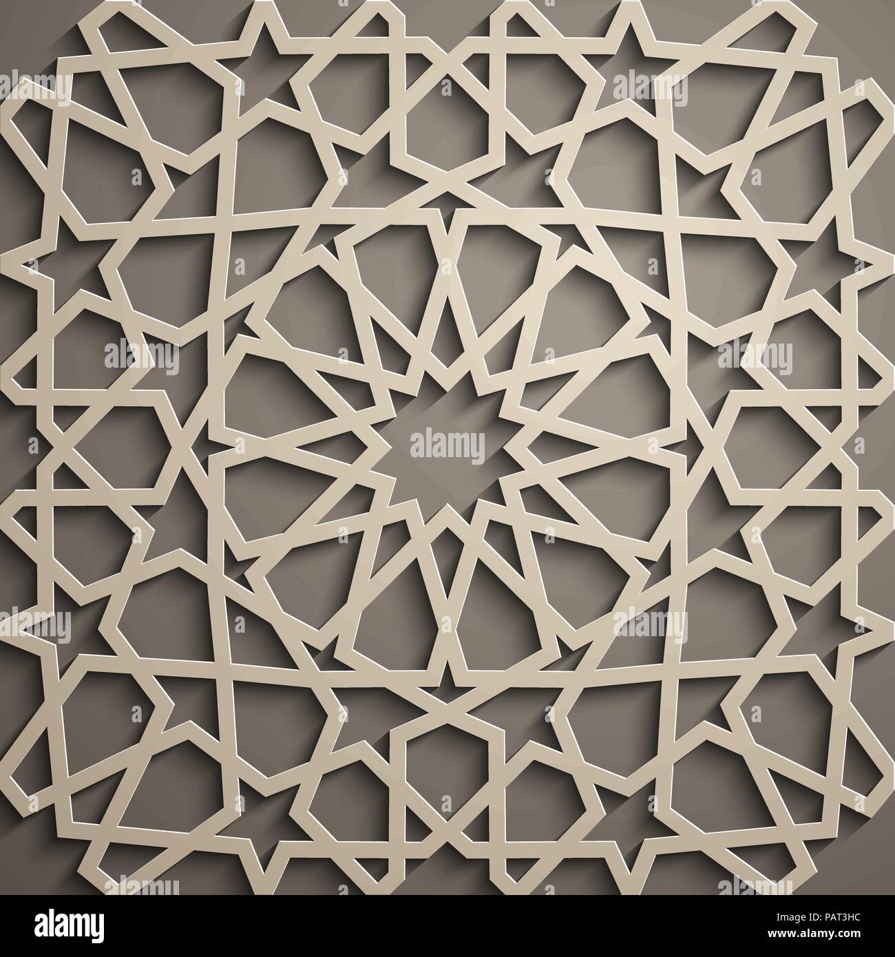 Brown background . Islamic ornament vector , persian motiff . 3d ...