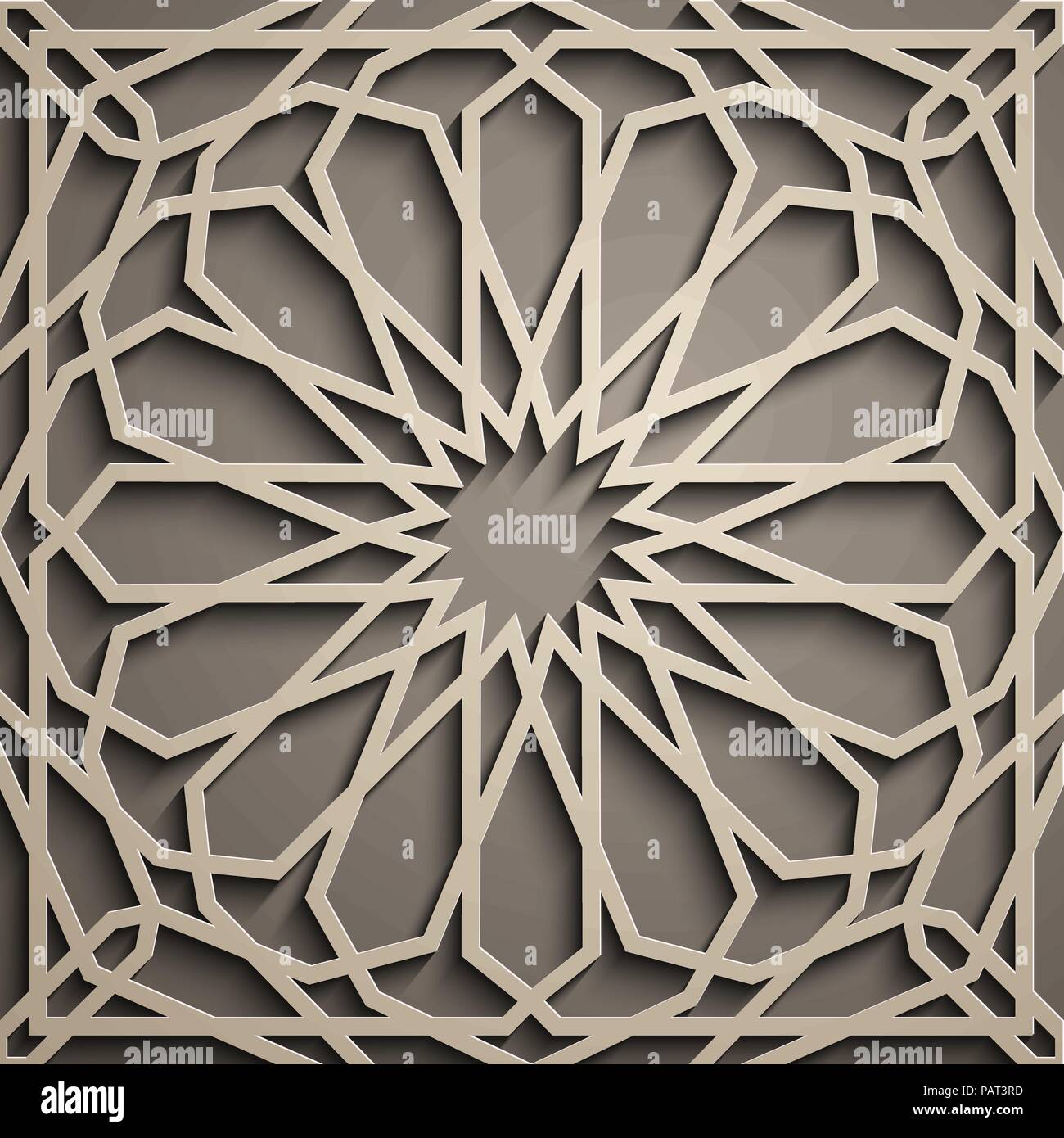 Brown background . Islamic ornament vector , persian motiff . 3d ...