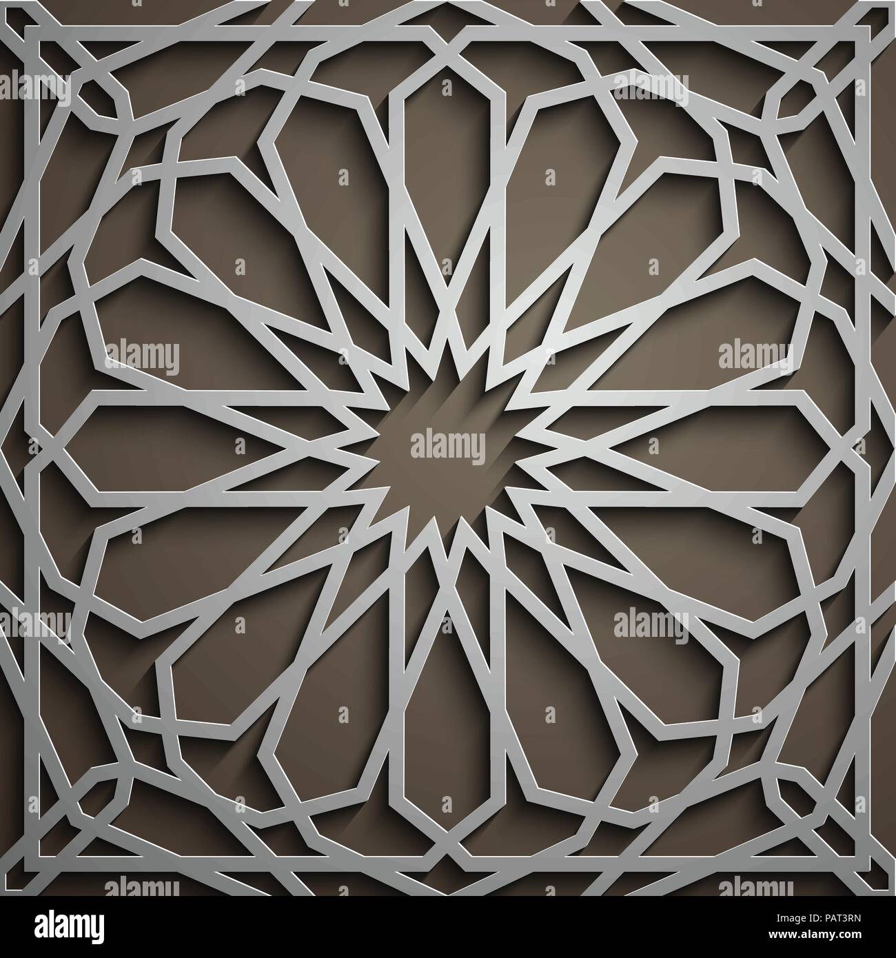 Islamic ornament vector , persian motiff . 3d ramadan islamic round ...