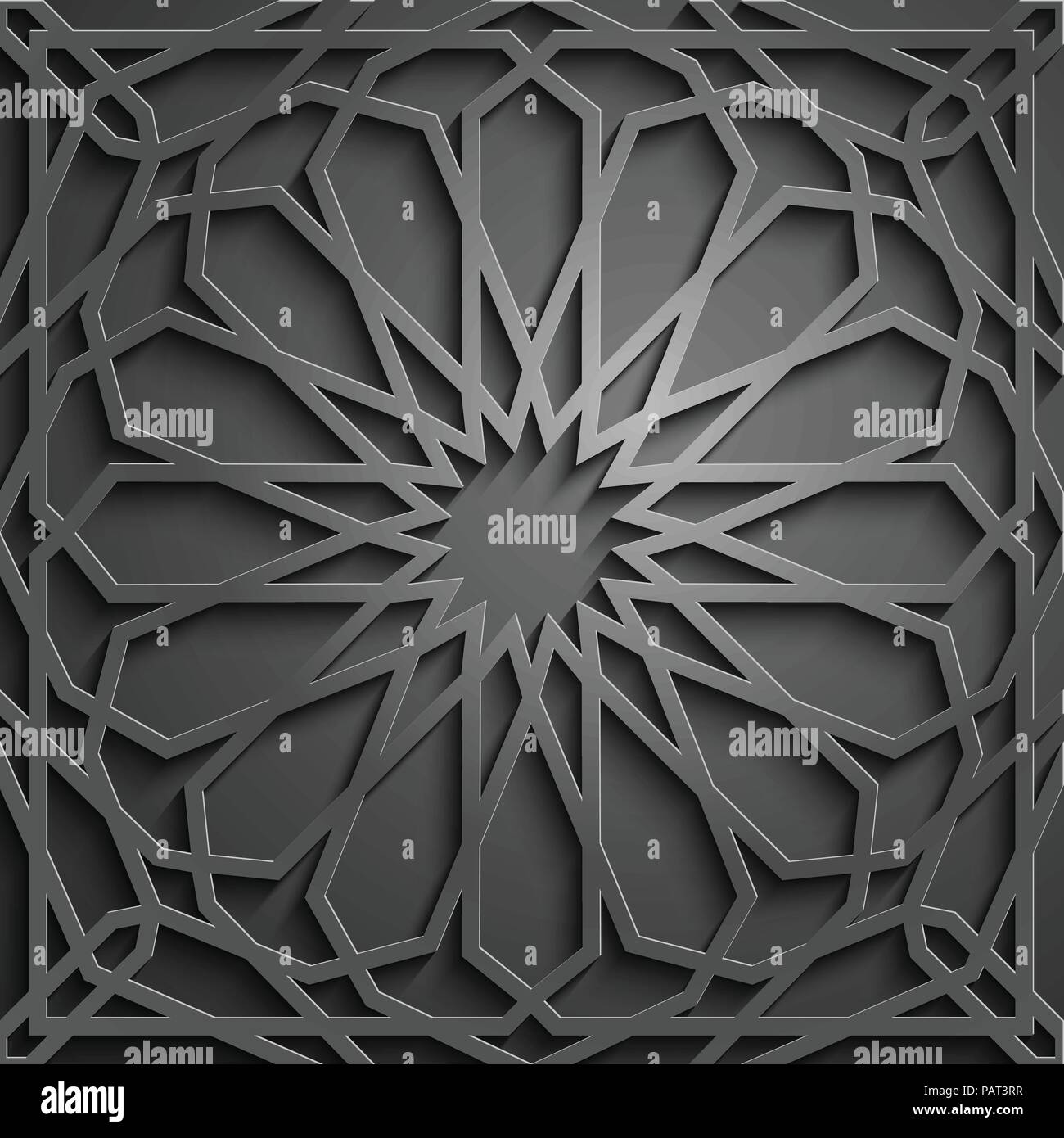 Islamic ornament vector , persian motiff . 3d ramadan islamic round ...