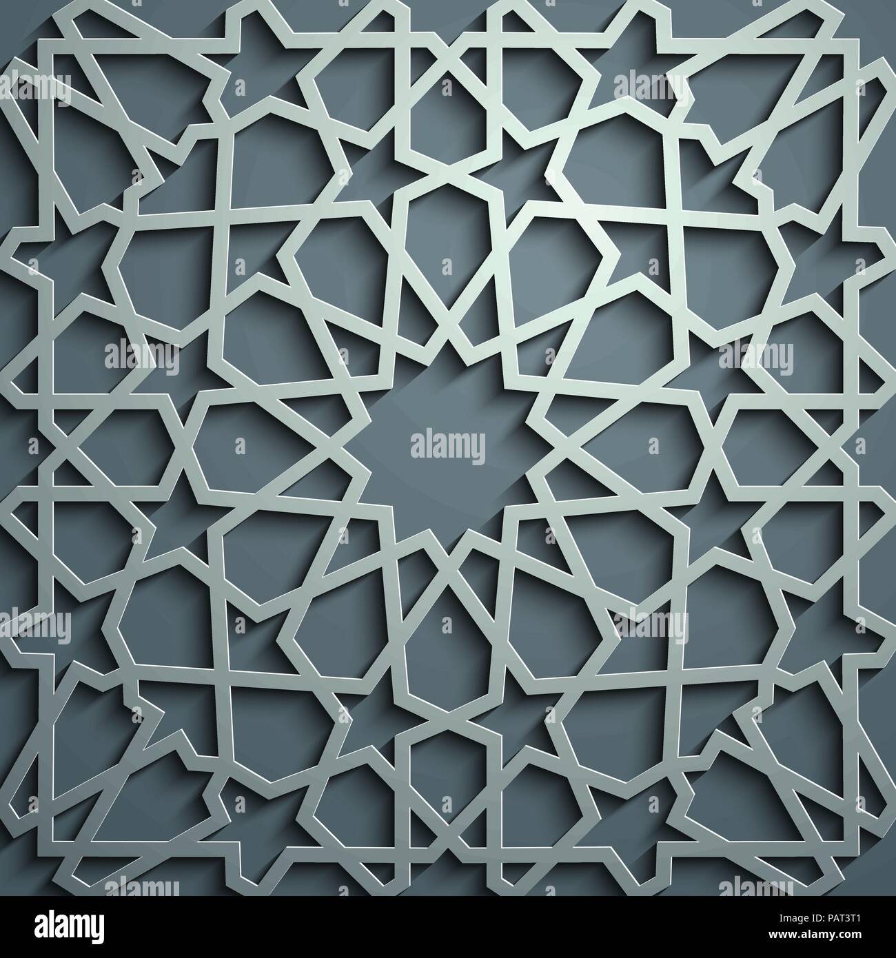 Islamic ornament vector , persian motiff . 3d ramadan islamic round ...