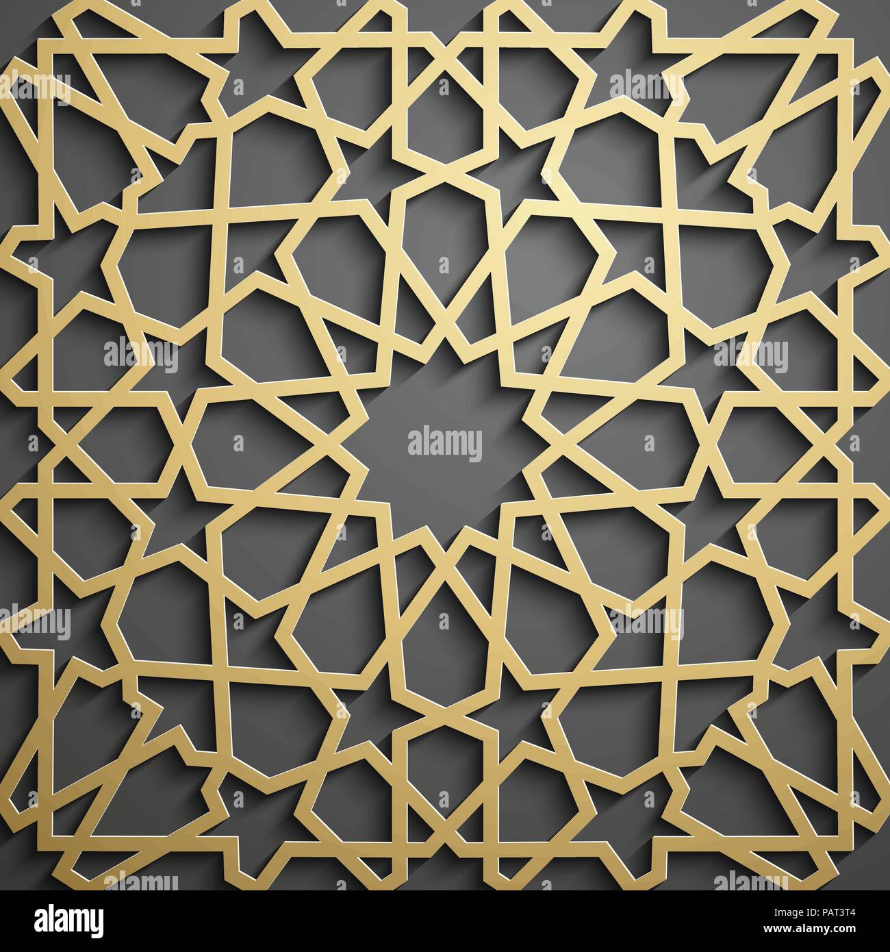 Islamic ornament vector , persian motiff . 3d ramadan islamic round ...