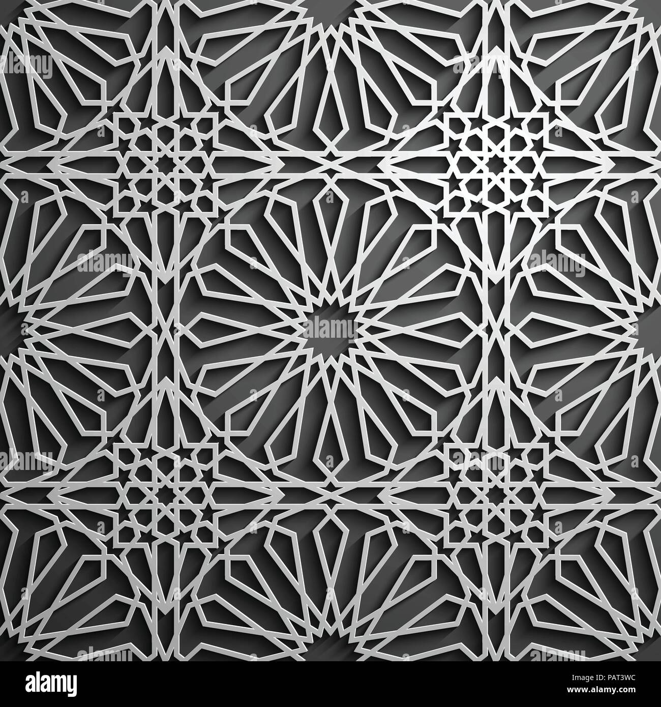 Islamic ornament vector , persian motiff . 3d ramadan islamic round ...