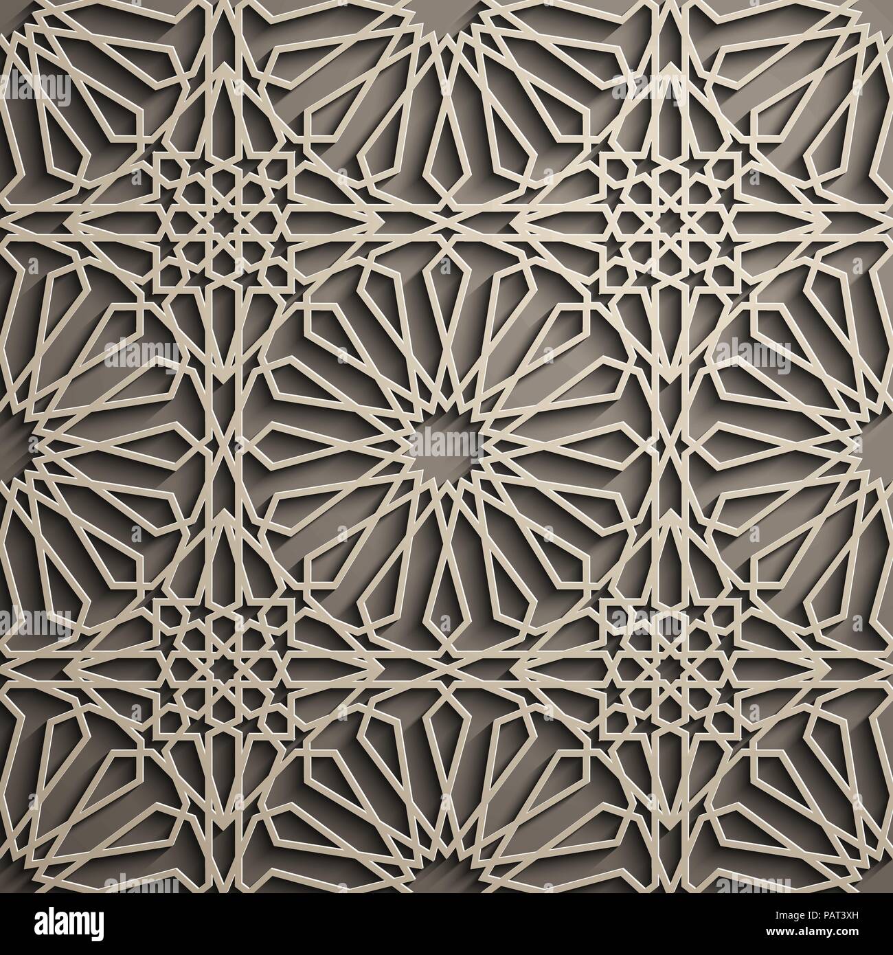 Brown background . Islamic ornament vector , persian motiff . 3d ...