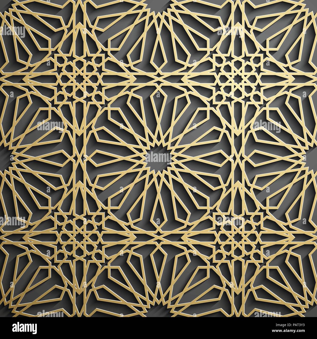 Islamic ornament vector , persian motiff . 3d ramadan islamic round ...