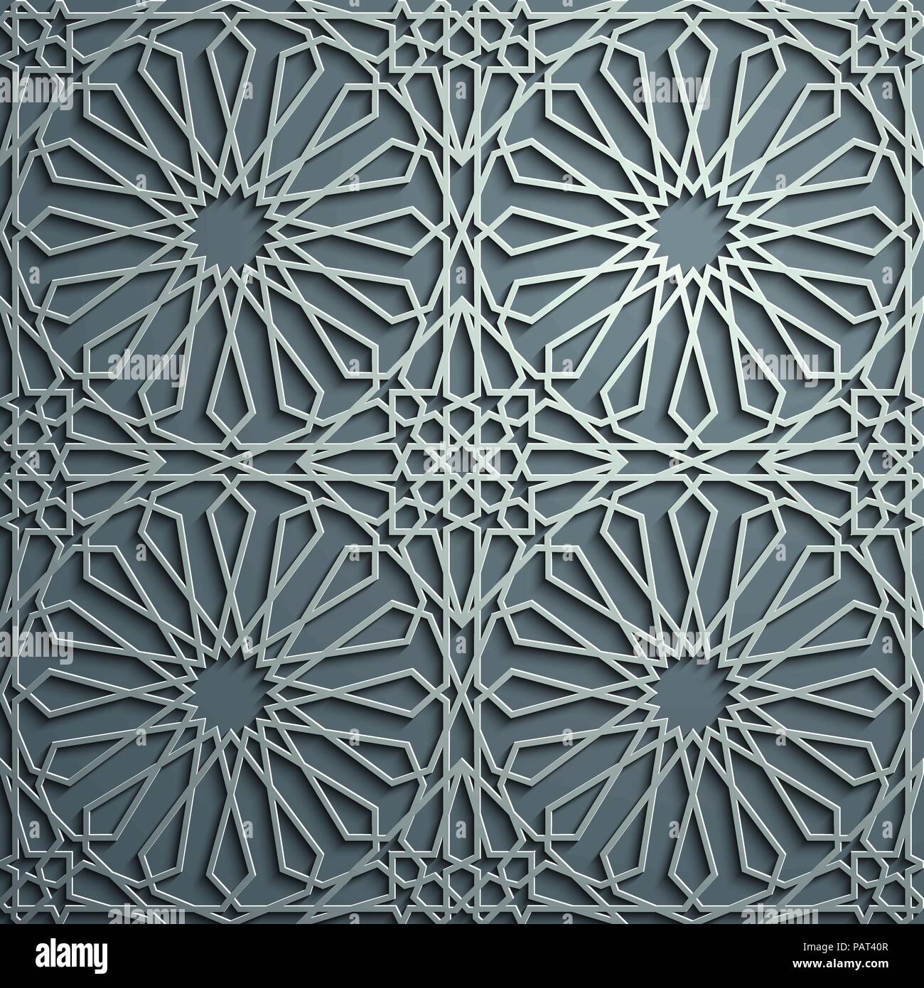 Islamic ornament vector , persian motiff . 3d ramadan islamic round ...