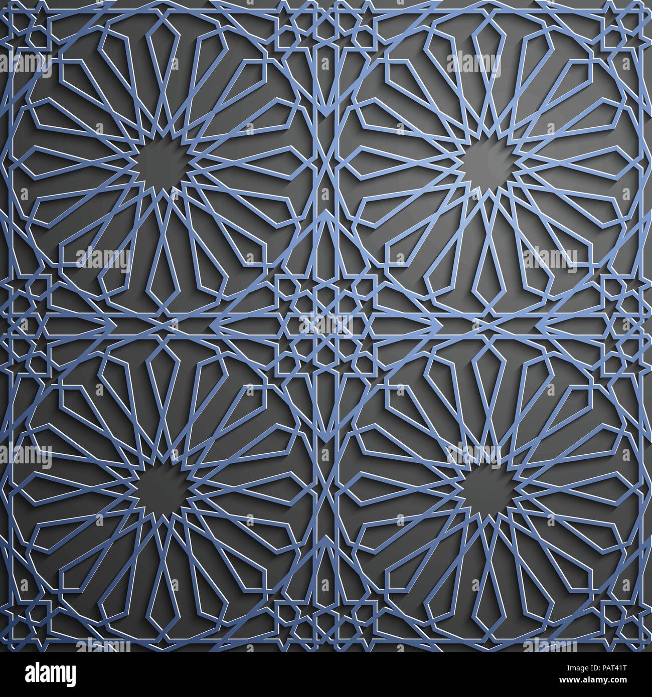 Islamic ornament vector , persian motiff . 3d ramadan islamic round ...