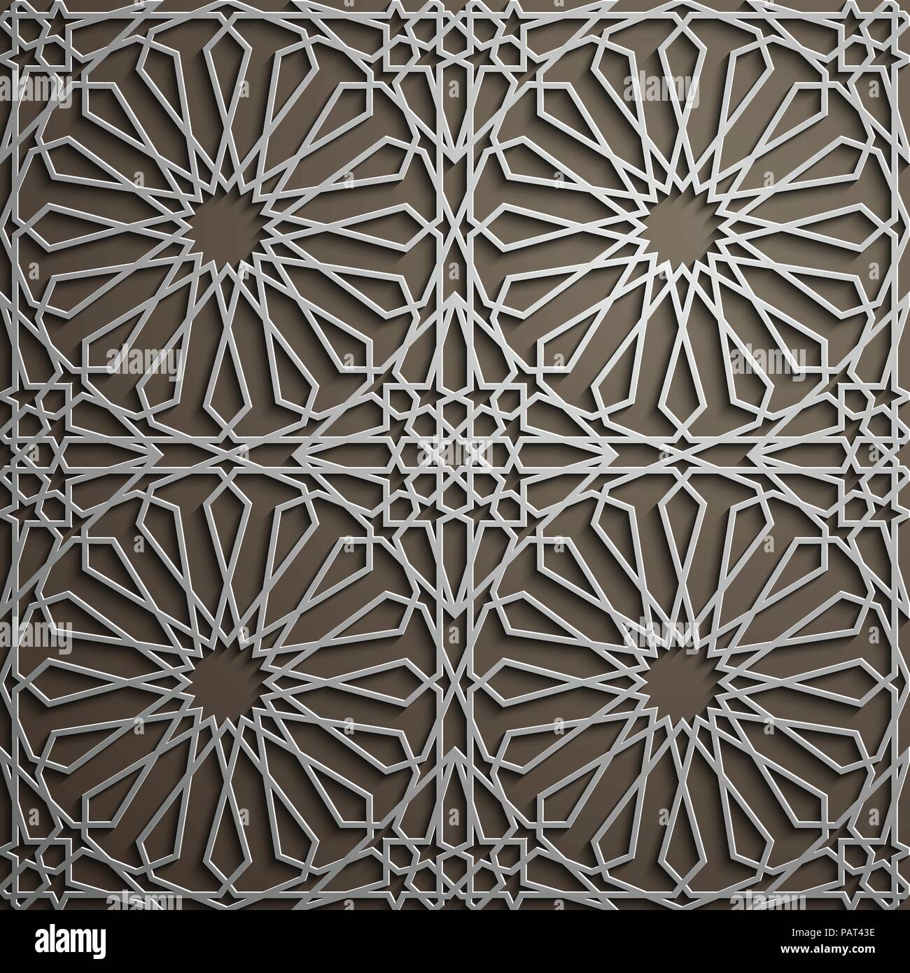 Islamic ornament vector , persian motiff . 3d ramadan islamic round ...