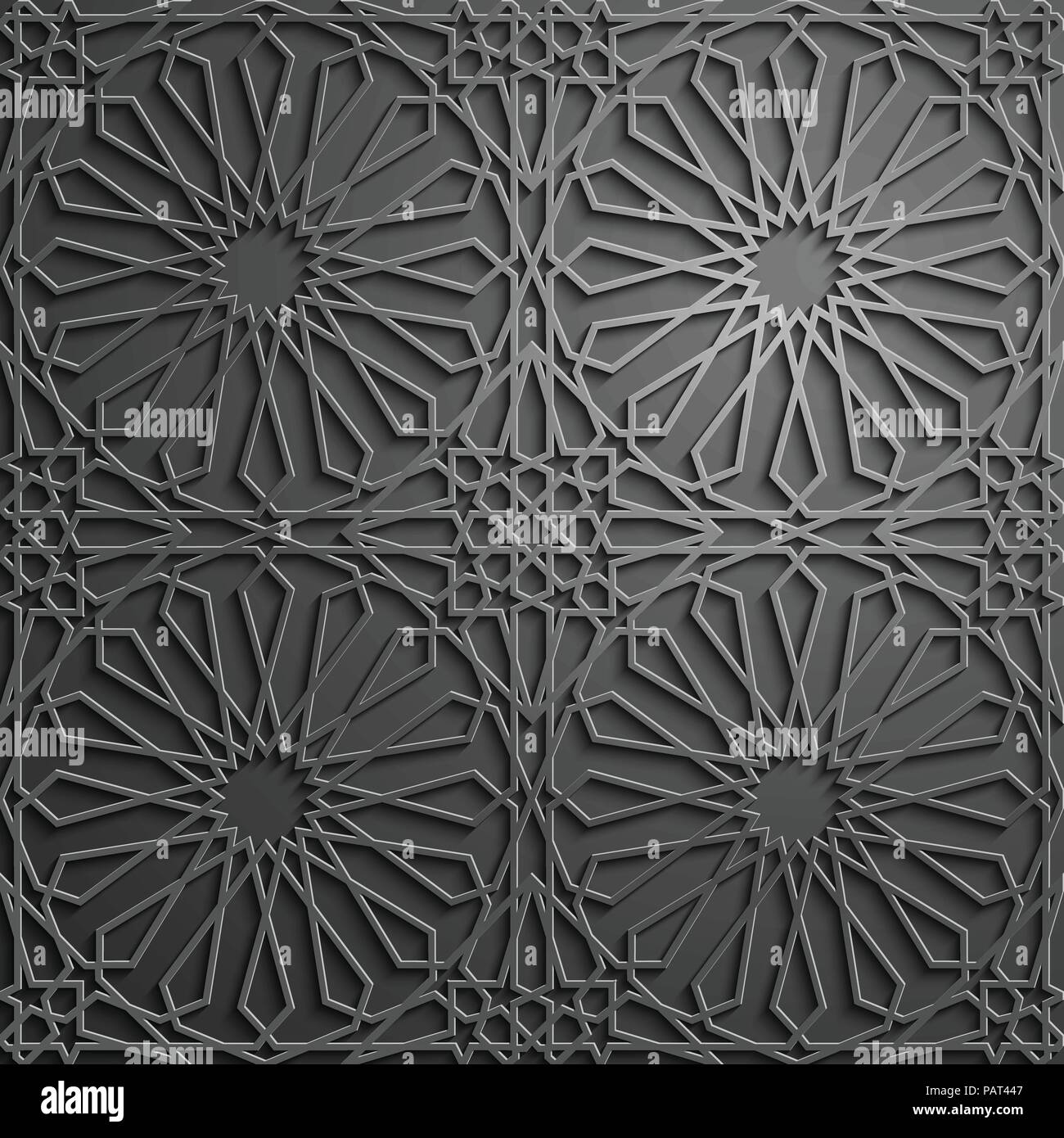 Islamic ornament vector , persian motiff . 3d ramadan islamic round ...