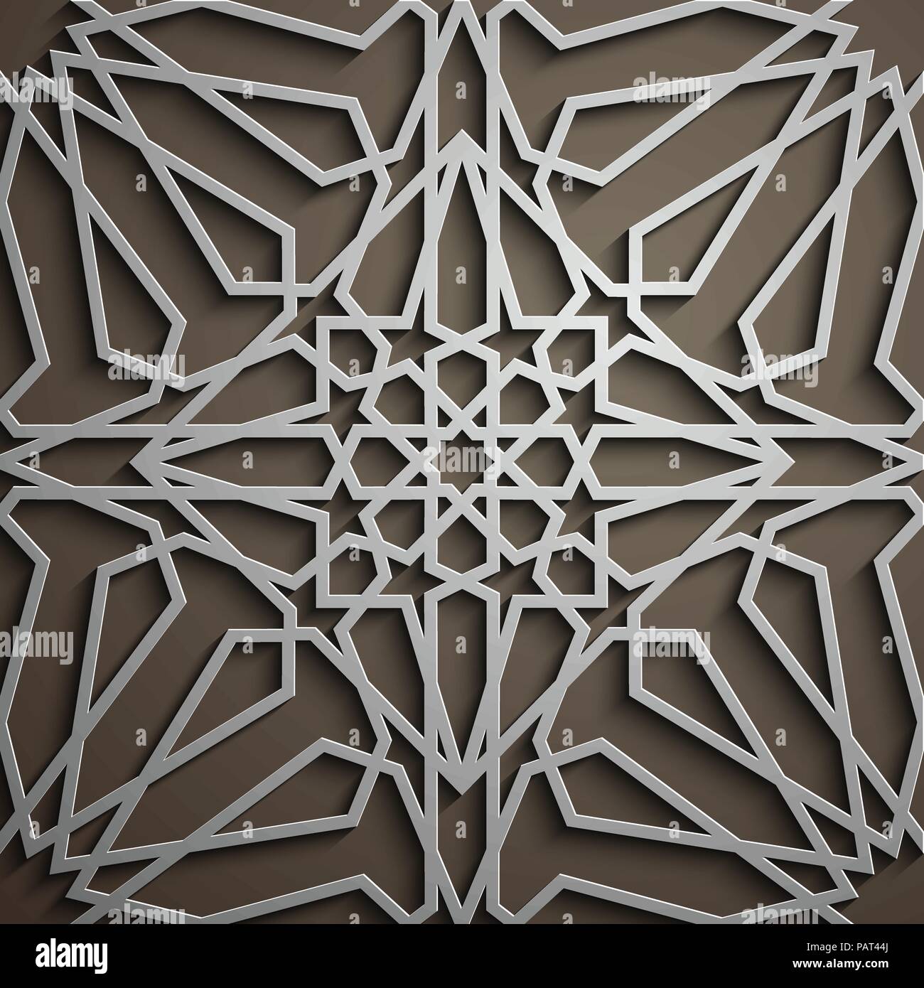 Islamic ornament vector , persian motiff . 3d ramadan islamic round ...