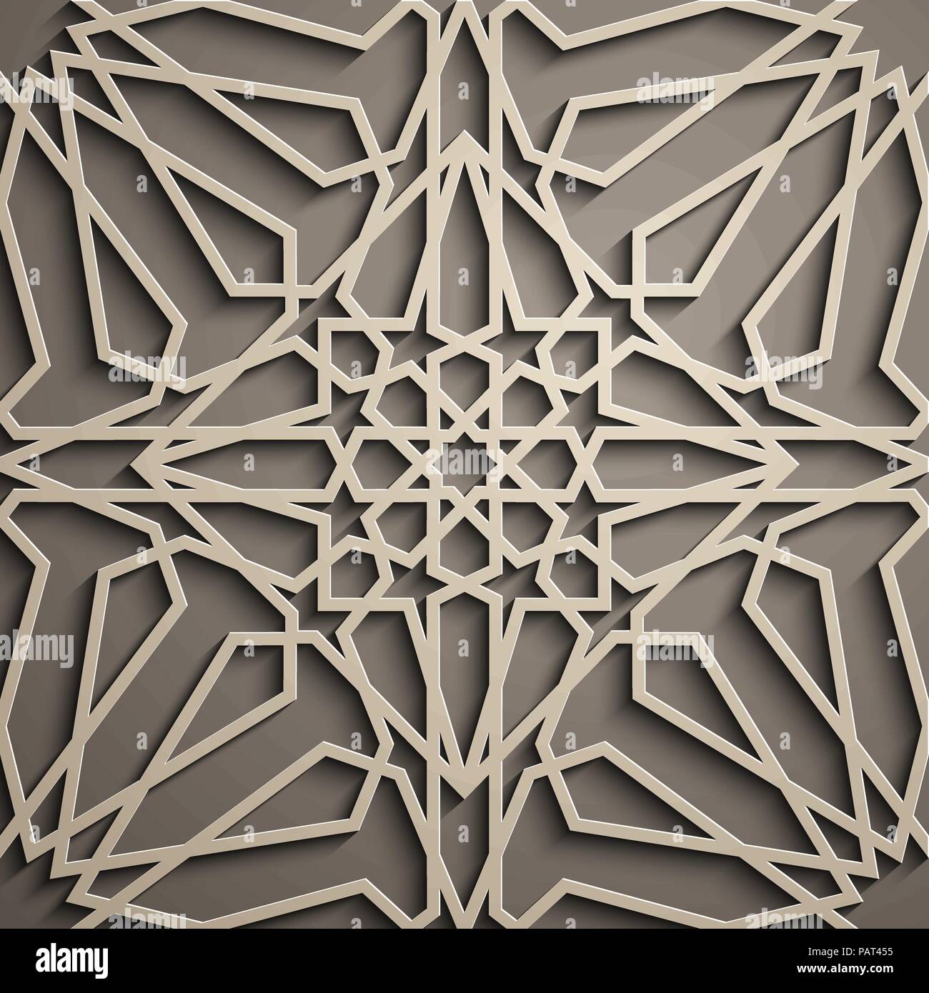 Brown background . Islamic ornament vector , persian motiff . 3d ...
