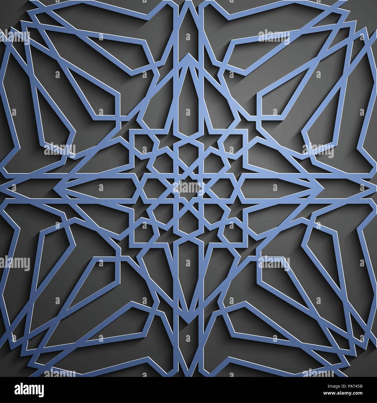 Islamic ornament vector , persian motiff . 3d ramadan islamic round ...