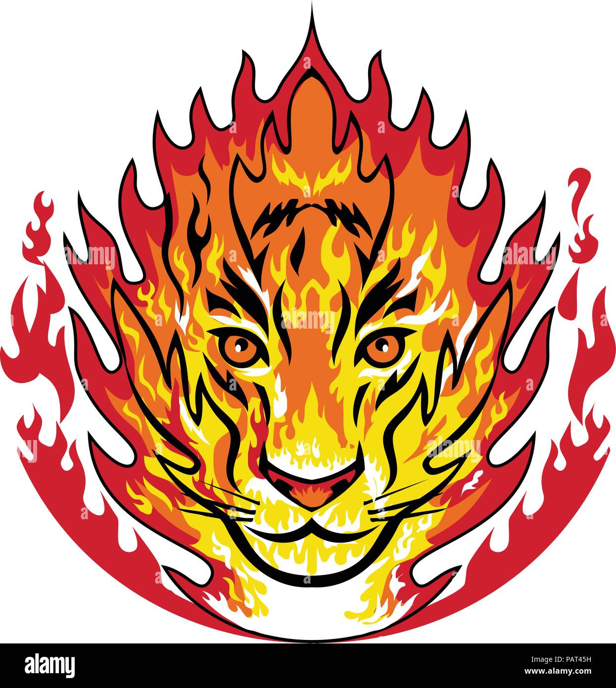 Fire tiger head hi-res stock photography and images - Alamy