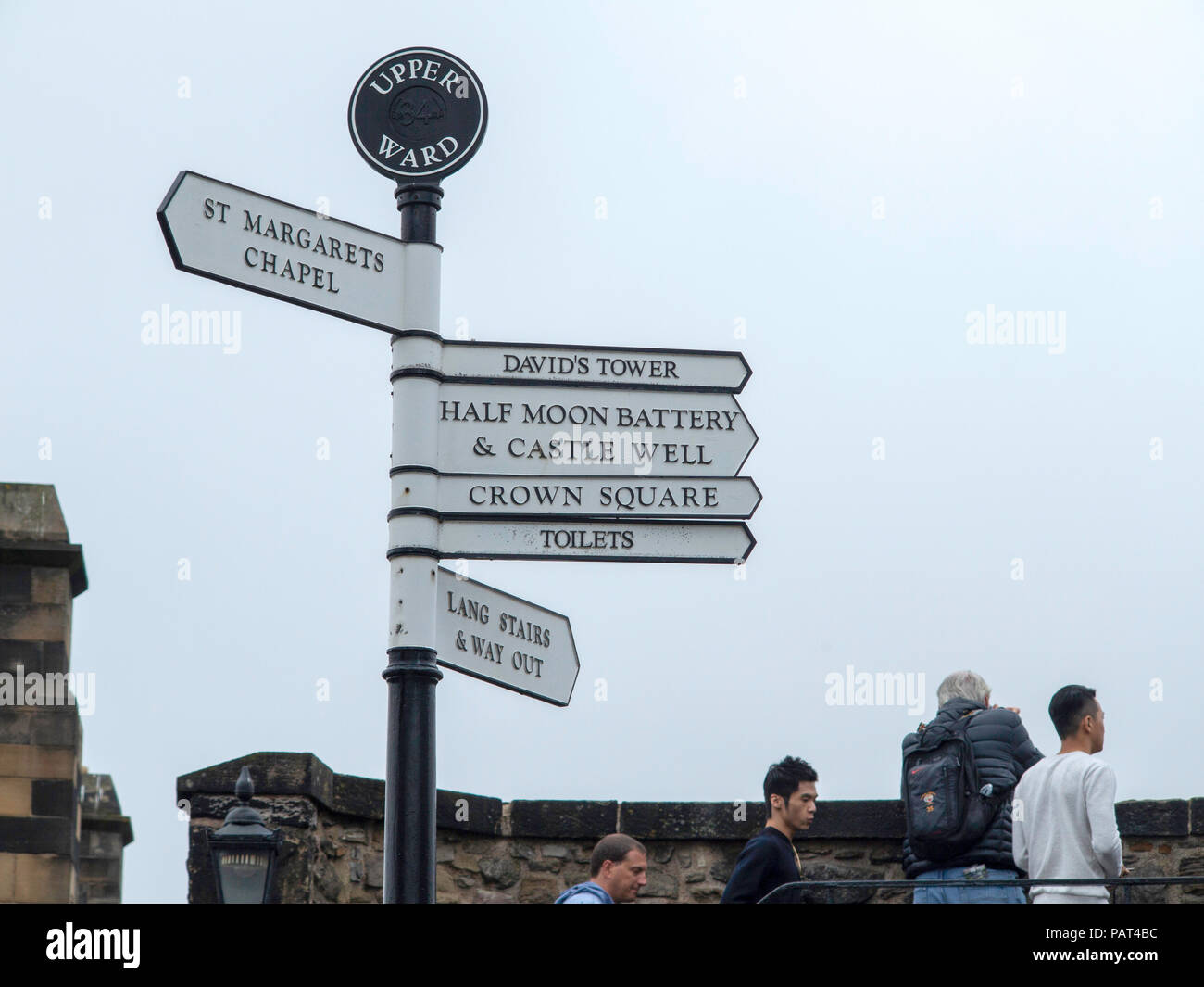 The Upper Ward Signpost at Edinburgh Castle Stock Photo - Alamy