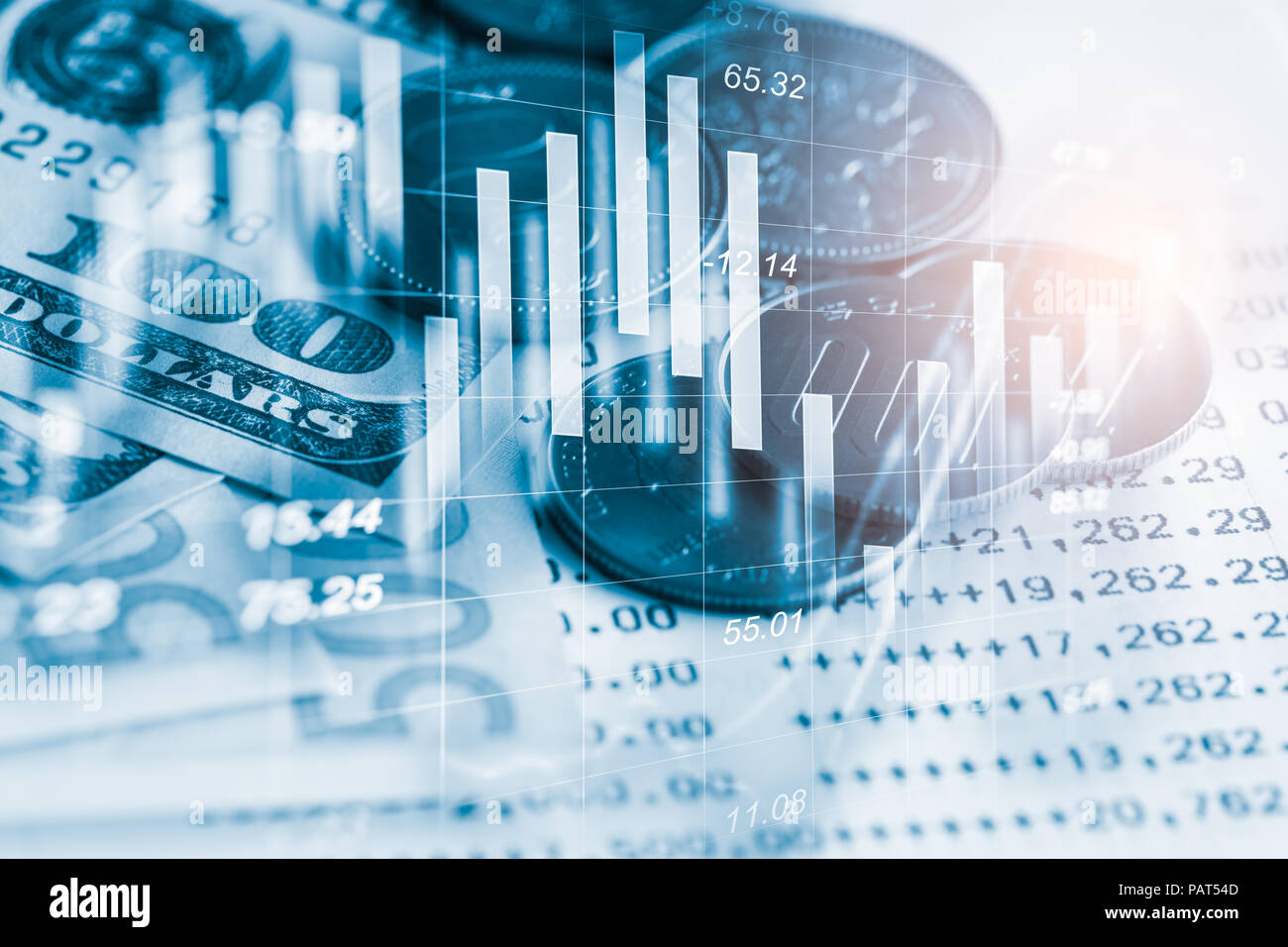 Stock market or forex trading graph and candlestick chart suitable for ...