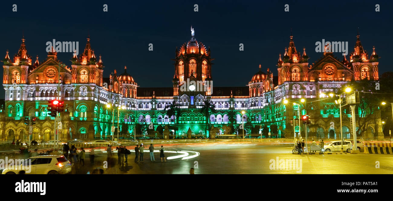 Chhatrapati Shivaji Terminus (CST) formerly Victoria Terminus in Mumbai ...