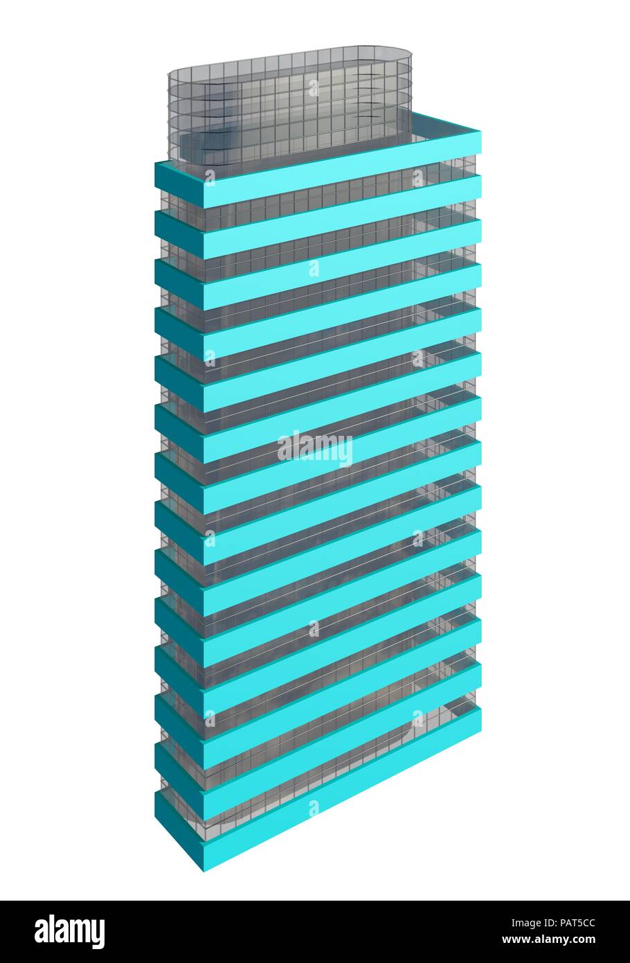 Skyscraper building isolated on white background 3d illustration Stock ...