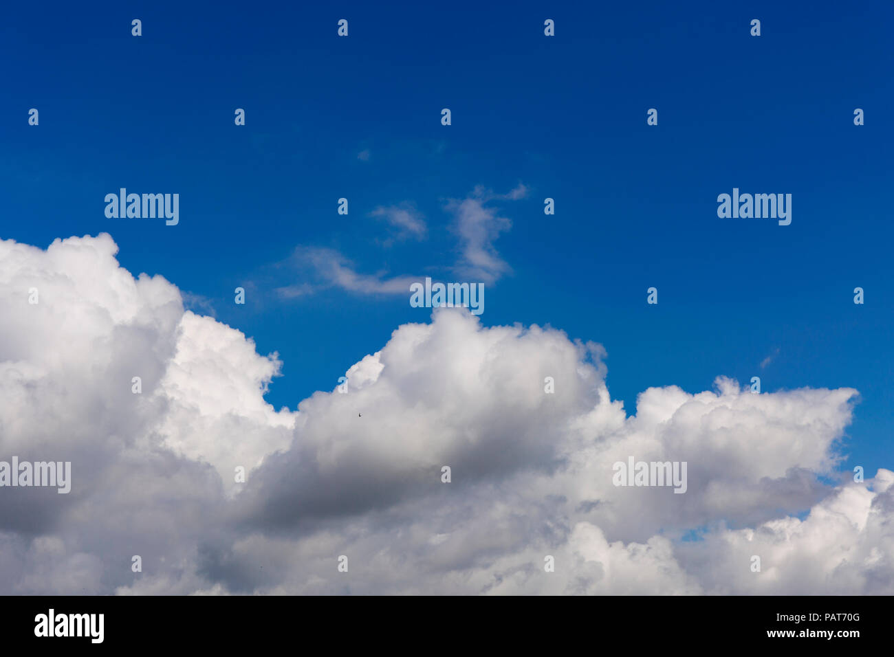 Blue clean sky with white clouds Stock Photo - Alamy