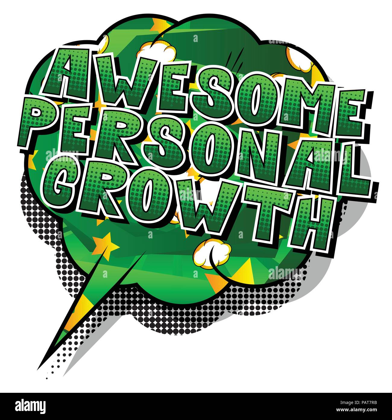 Awesome Personal Growth - Comic book style word on abstract background ...