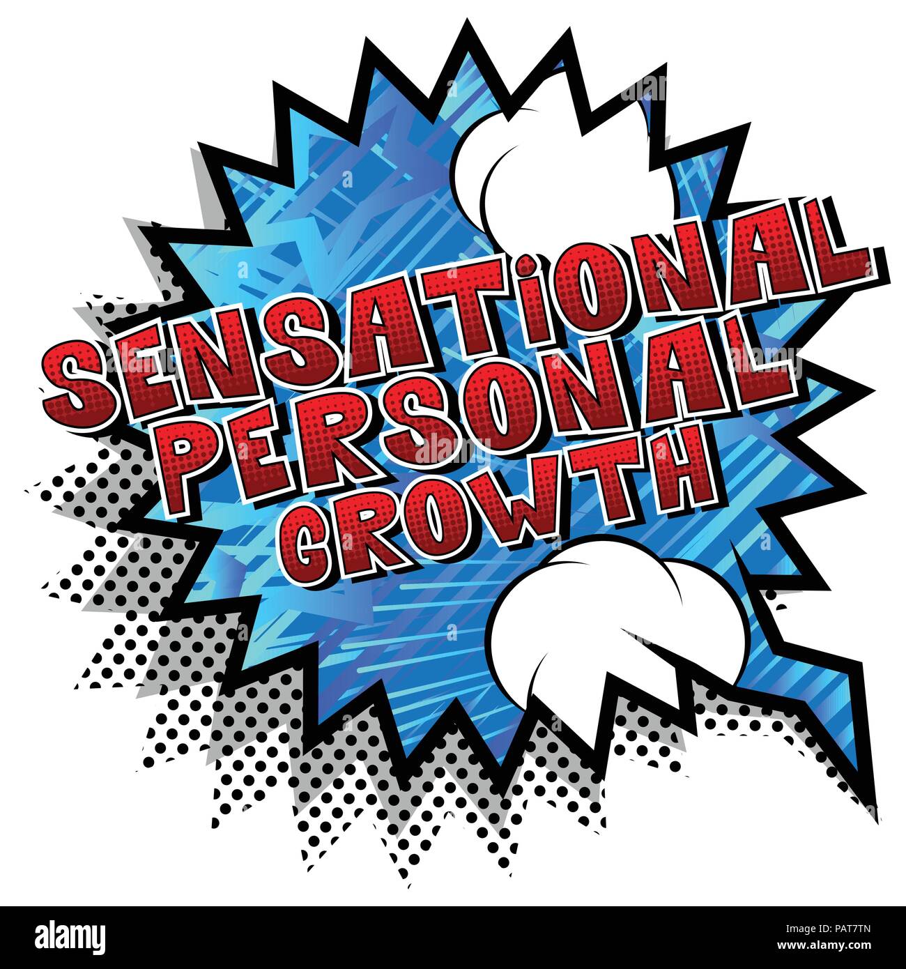 Sensational Personal Growth - Comic book style word on abstract ...