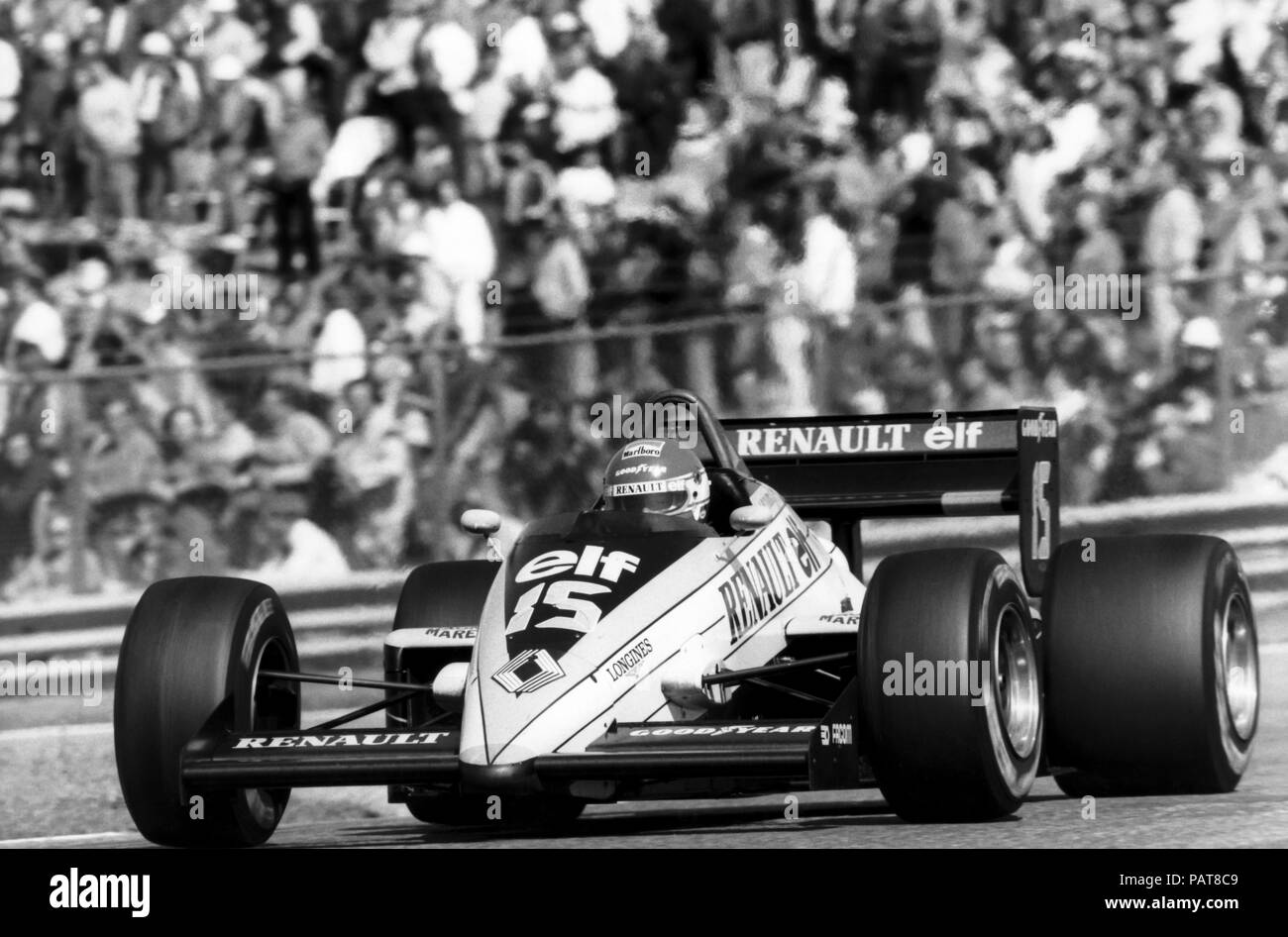 F1, 1985,Patrick Tambay, Renault, Belgium GP, Spa 1985 Stock Photo - Alamy