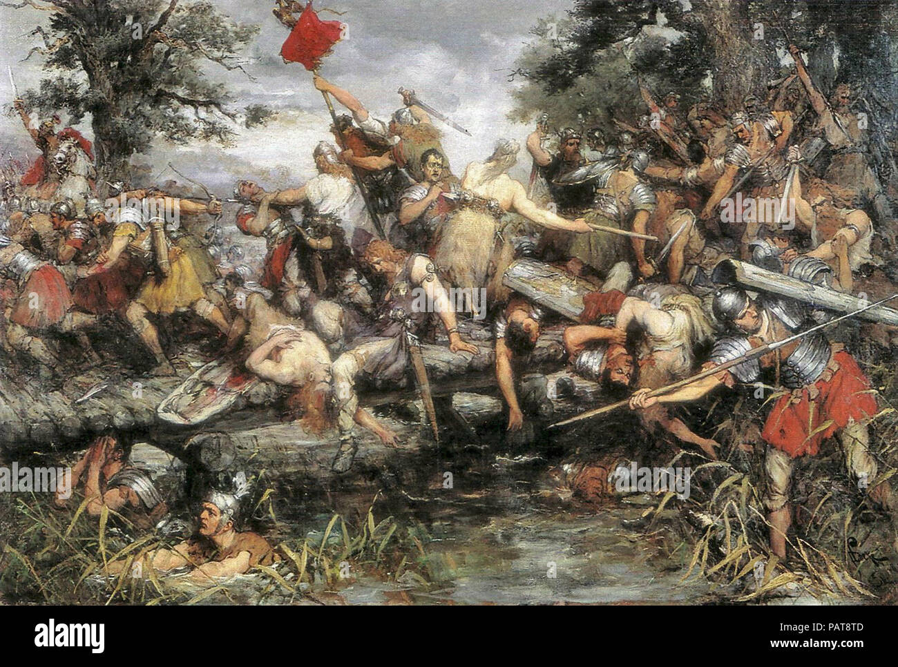 Leeke Ferdinand - Fight During the Retreat of Germanicus (Sketch Stock ...