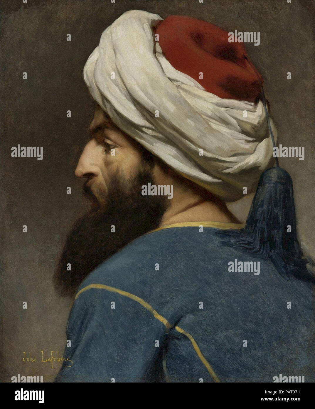 Lefebvre Jules Joseph - Portrait of an Ottoman Stock Photo - Alamy