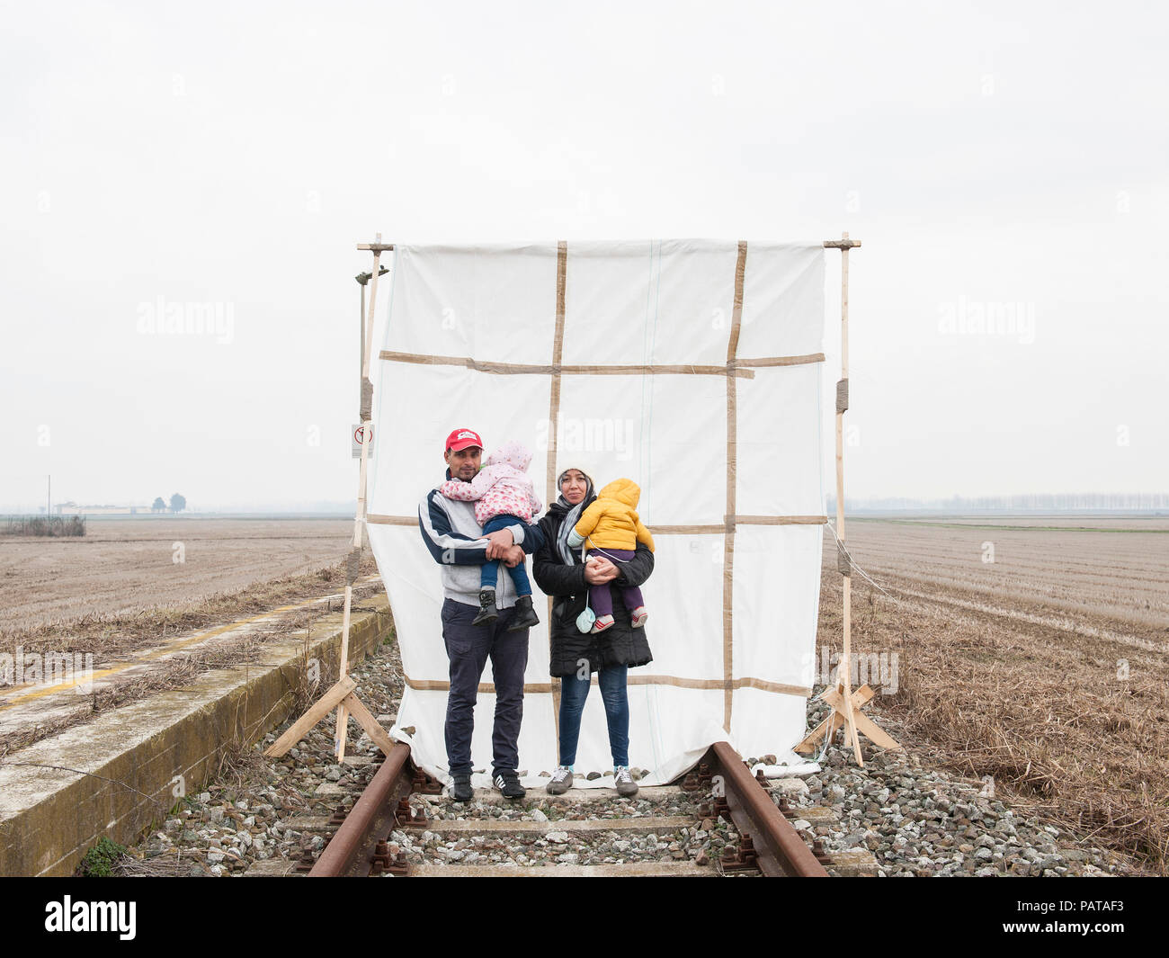 Italy, Cozzo, fleeing families Stock Photo - Alamy