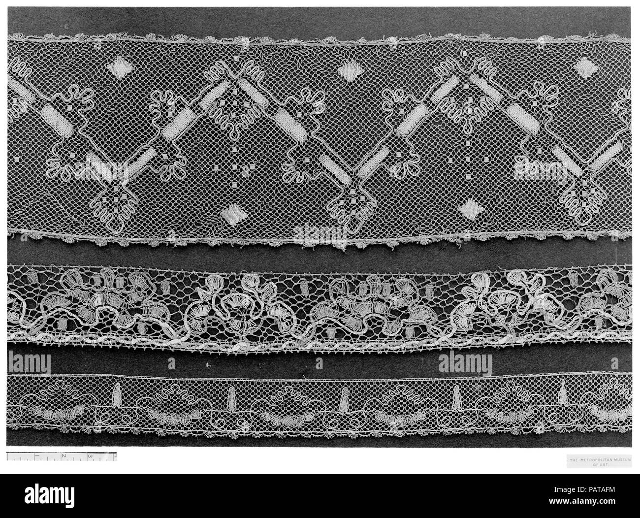 Strip. Culture: Italian. Dimensions: L. 65 x W. 3 inches (165.1 x 7.6 ...