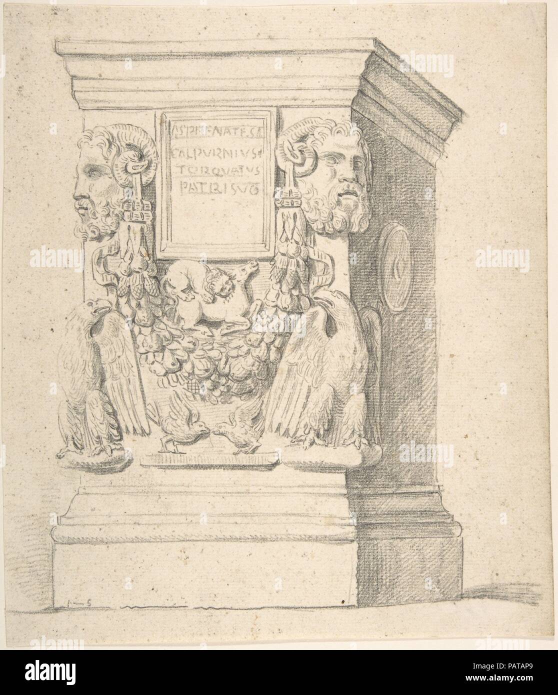 Sketch of a Classical Pedestal. Artist: Attributed to Thomas Hardwick ...