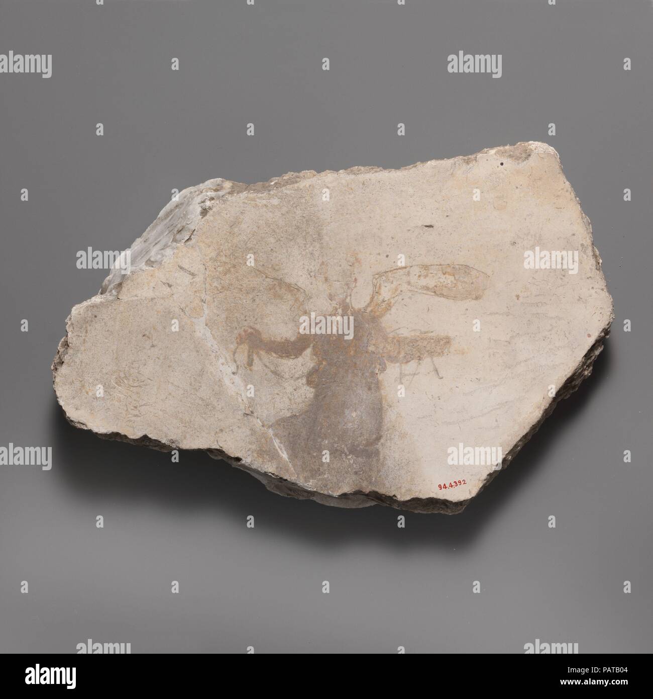 Wall painting fragment with winged figure. Culture: Roman. Dimensions ...