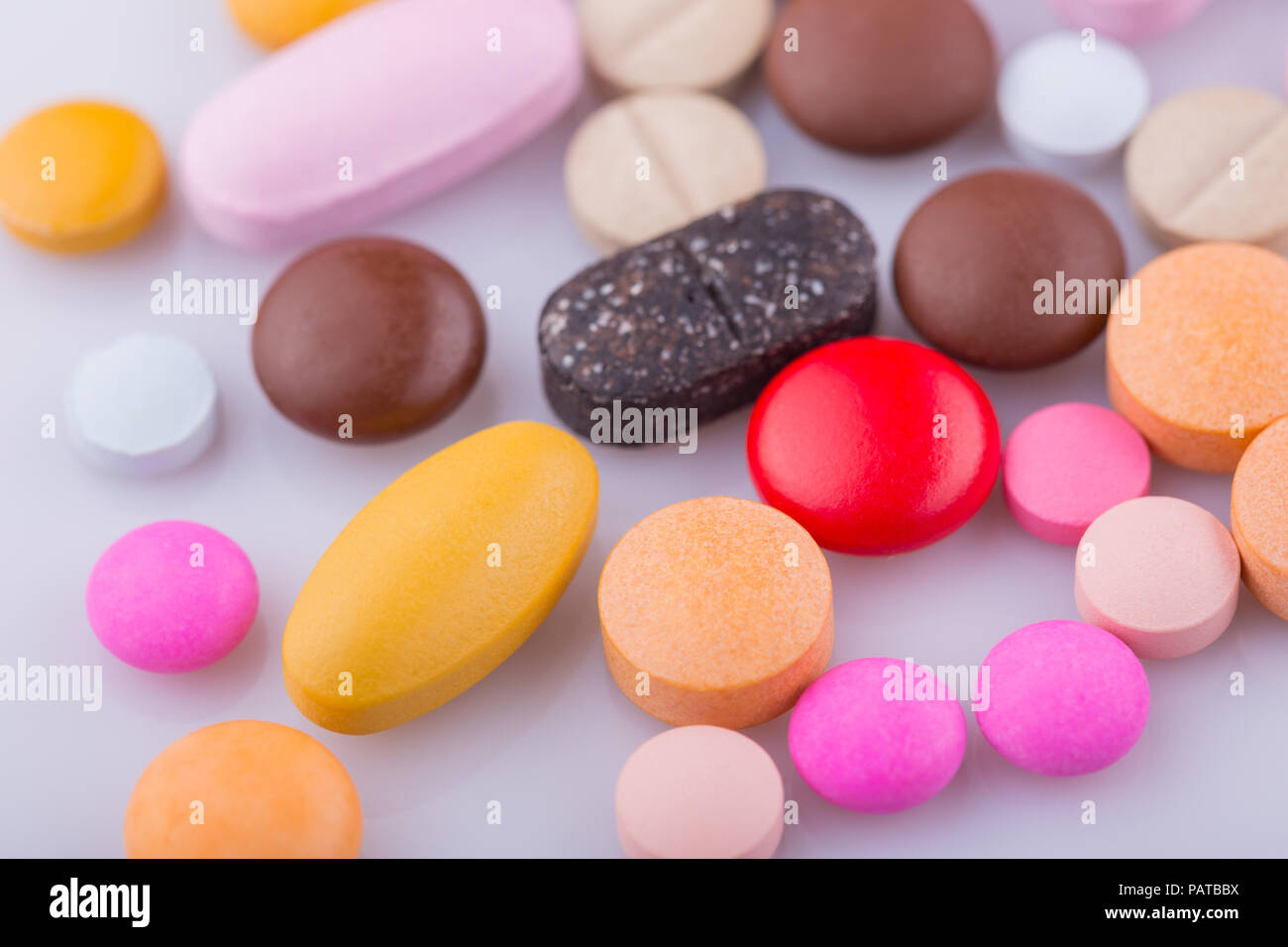 different Tablets pills capsule heap mix therapy drugs Stock Photo - Alamy
